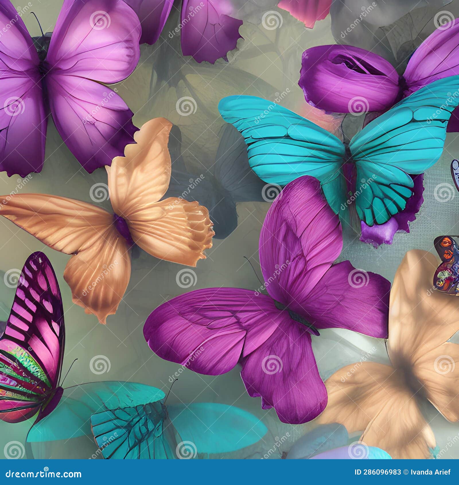 Butterfly Random Background, with Lot of Different Butterfly, Abstract ...