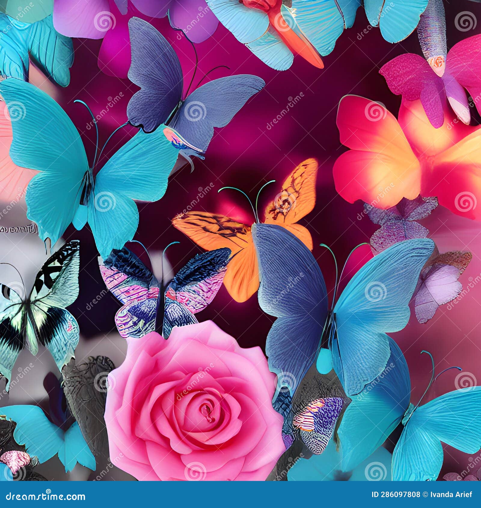 Butterfly Random Background, with Lot of Different Butterfly, Abstract ...