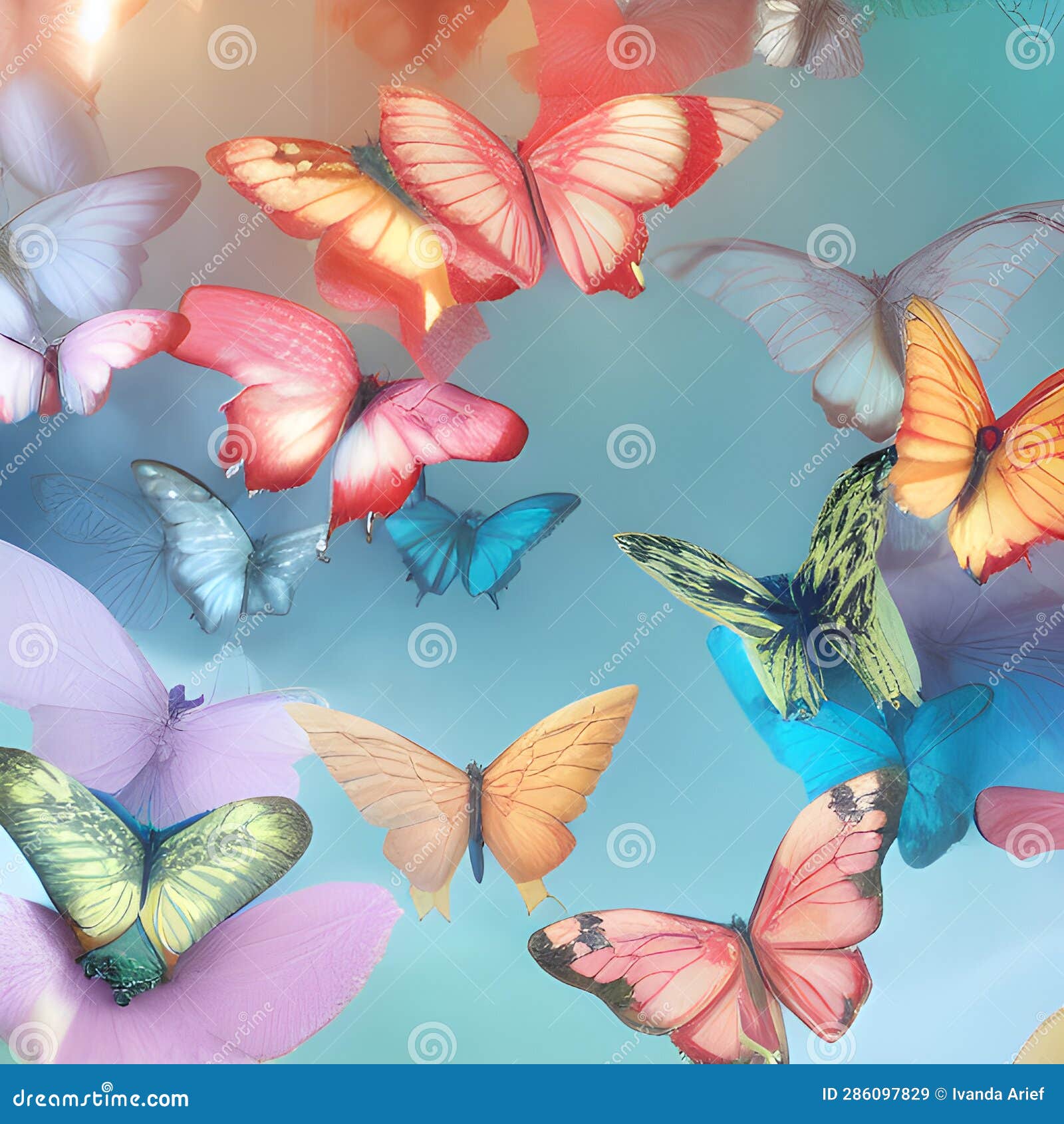Butterfly Random Background, with Lot of Different Butterfly, Abstract ...