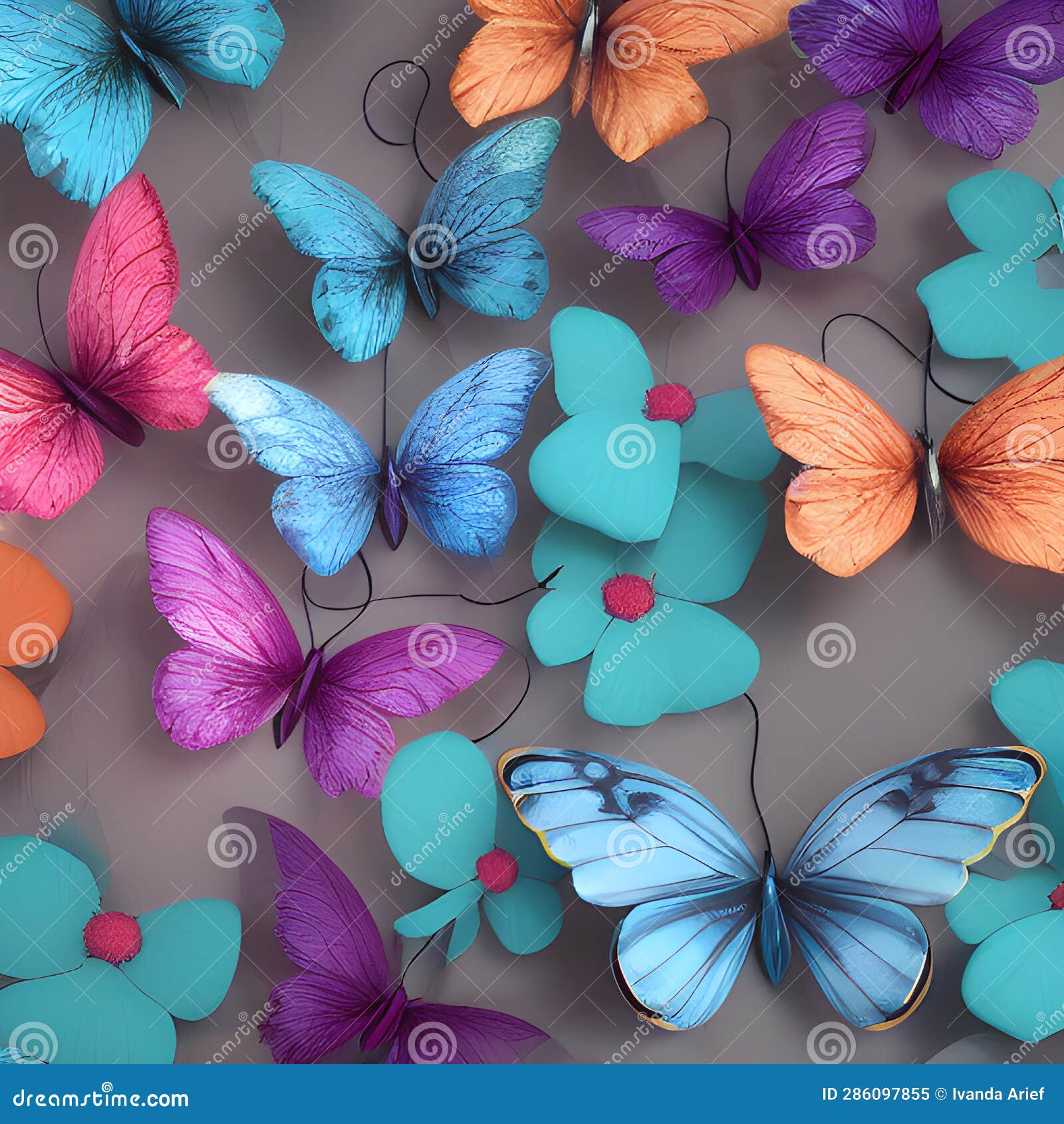 Butterfly Random Background, with Lot of Different Butterfly, Abstract ...
