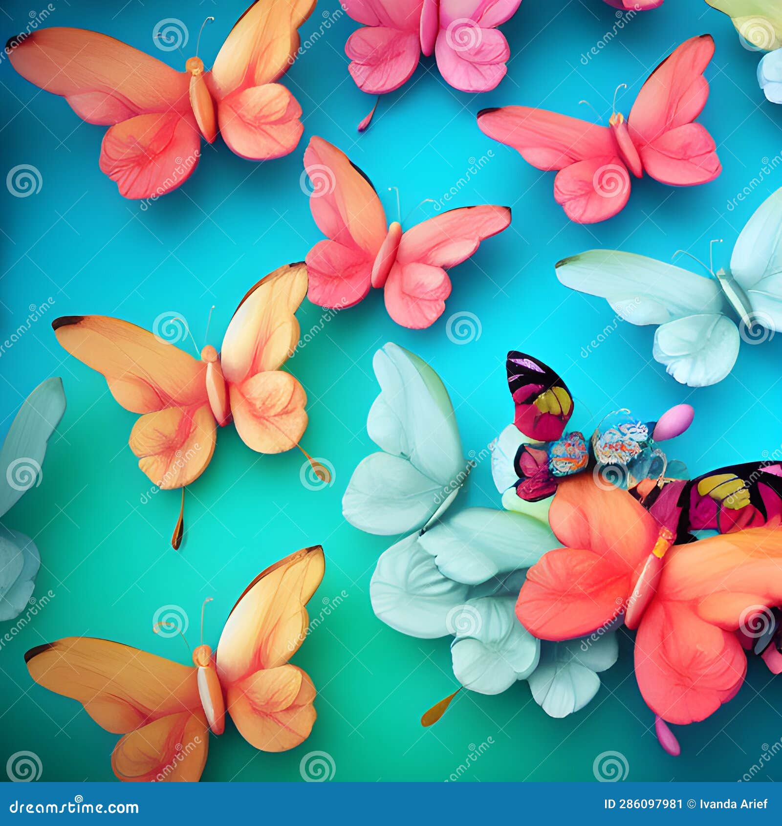Butterfly Random Background, with Lot of Different Butterfly, Abstract ...