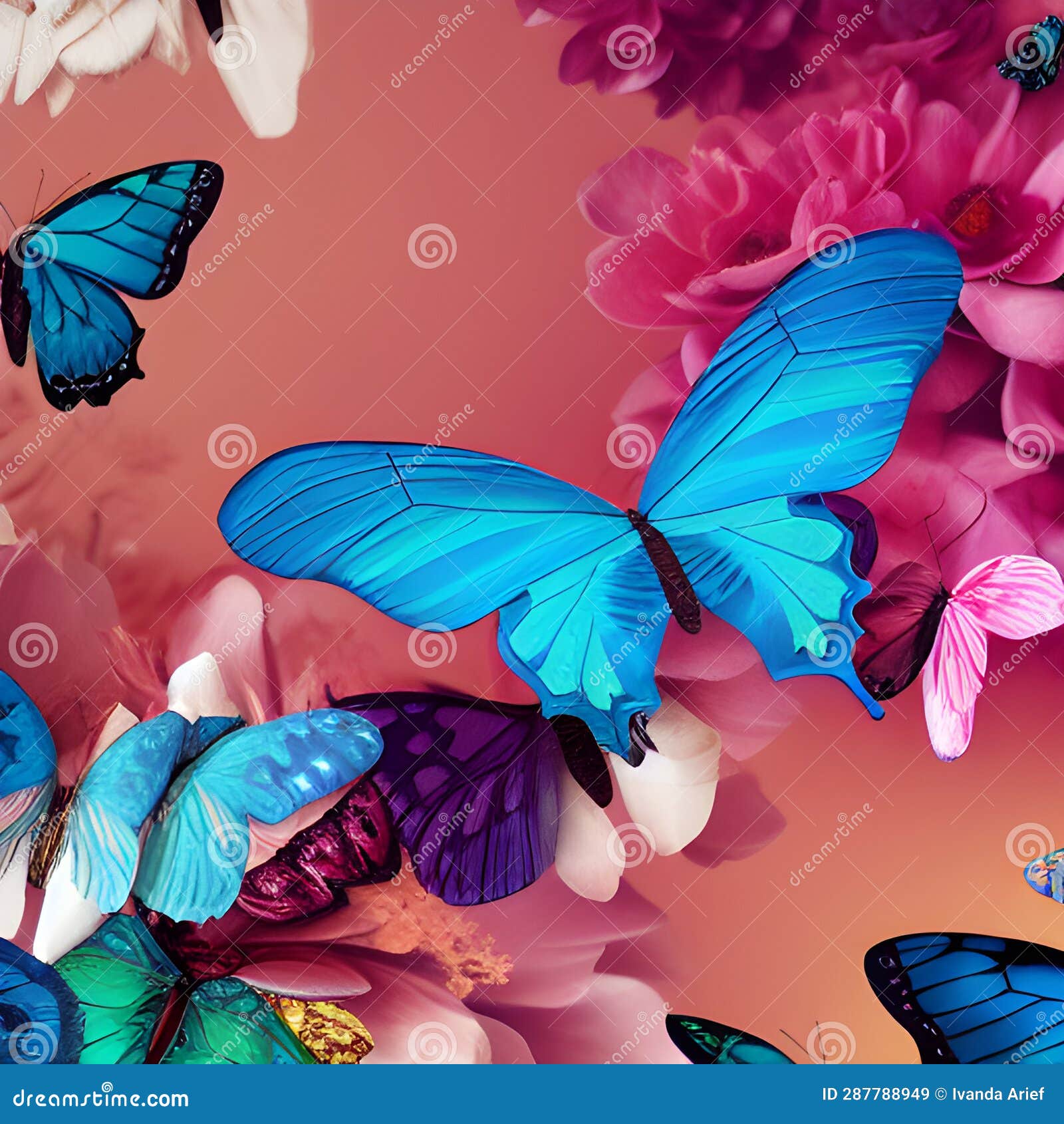 Butterfly Random Background, with Lot of Different Butterfly, Abstract ...