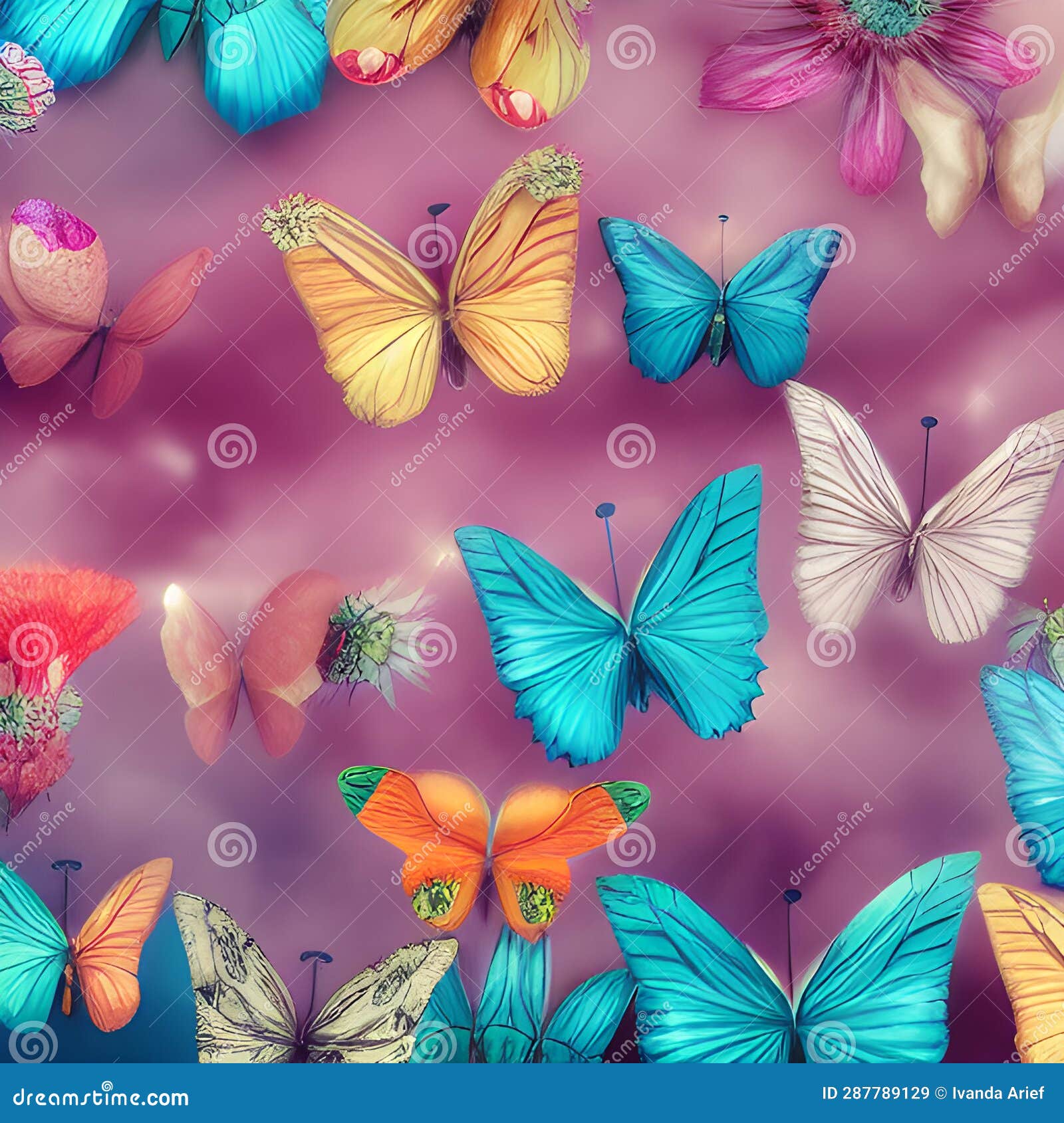 Butterfly Random Background, with Lot of Different Butterfly, Abstract ...
