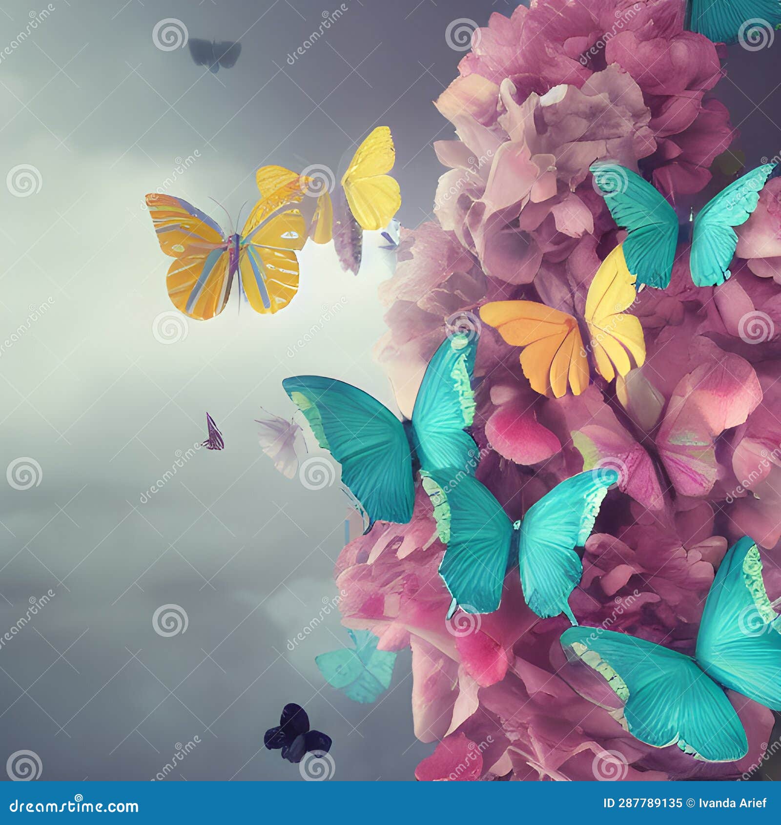 Butterfly Random Background, with Lot of Different Butterfly, Abstract ...