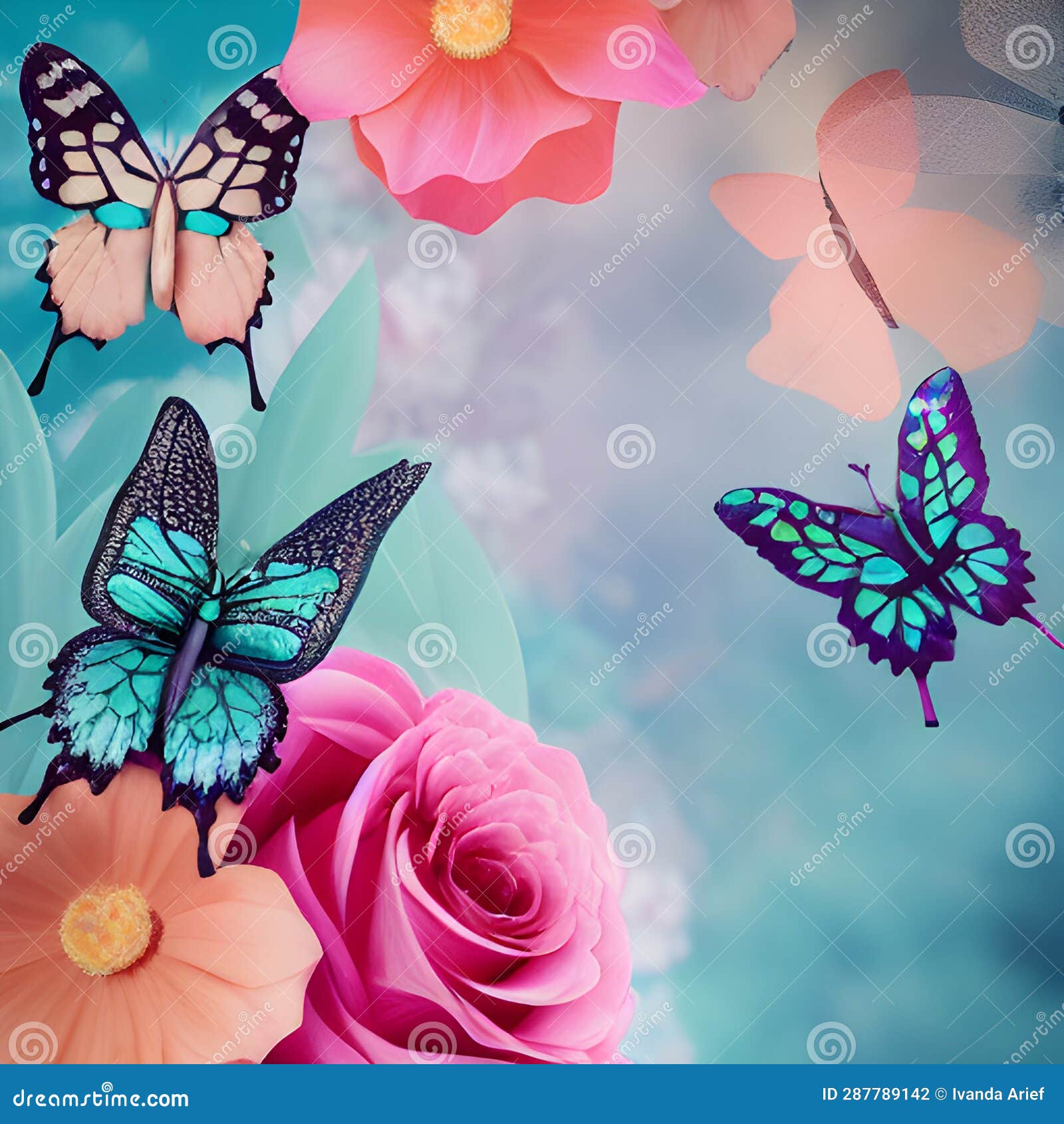 Butterfly Random Background, with Lot of Different Butterfly, Abstract ...