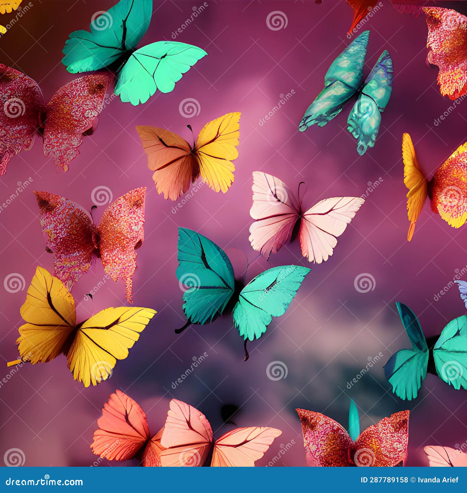 Butterfly Random Background, with Lot of Different Butterfly, Abstract ...