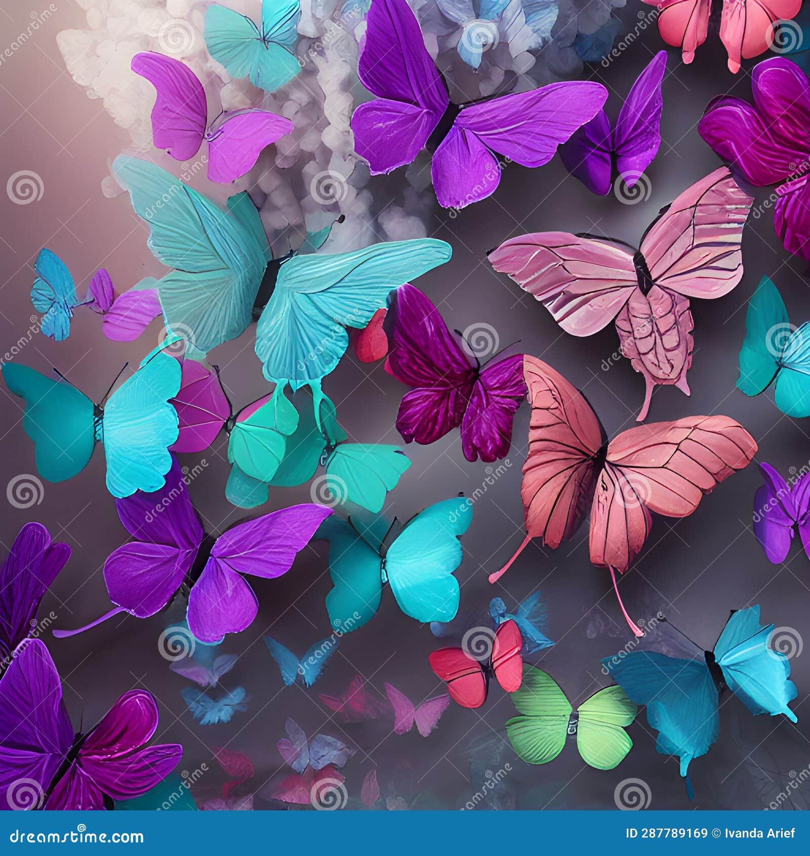 Butterfly Random Background, with Lot of Different Butterfly, Abstract ...