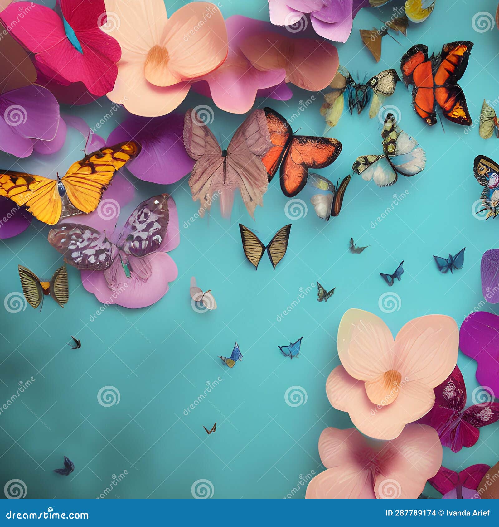 Butterfly Random Background, with Lot of Different Butterfly, Abstract ...