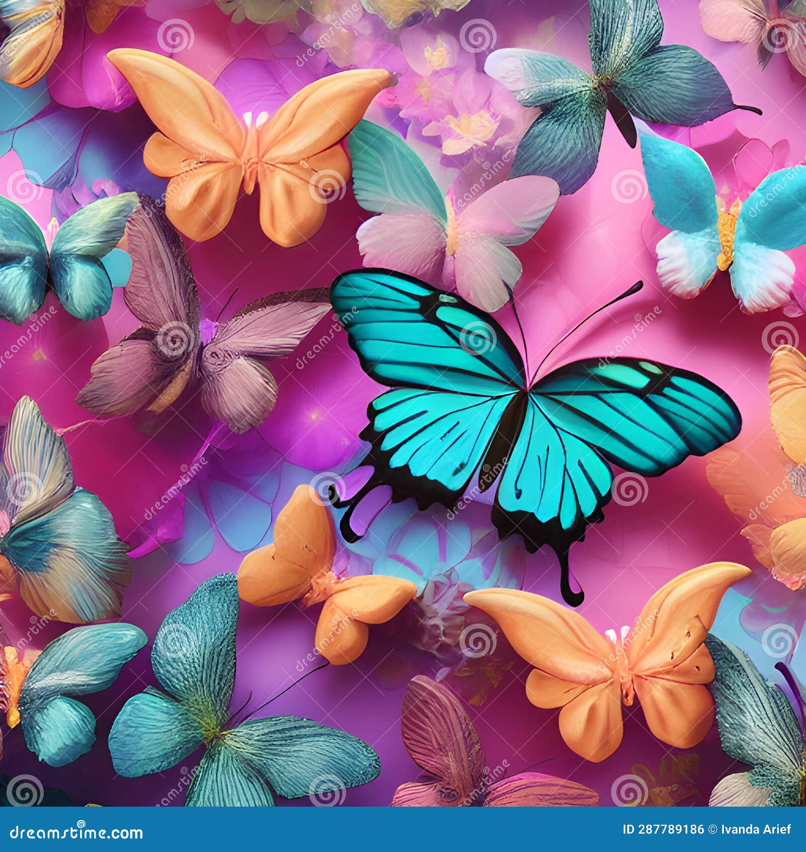 Butterfly Random Background, with Lot of Different Butterfly, Abstract ...