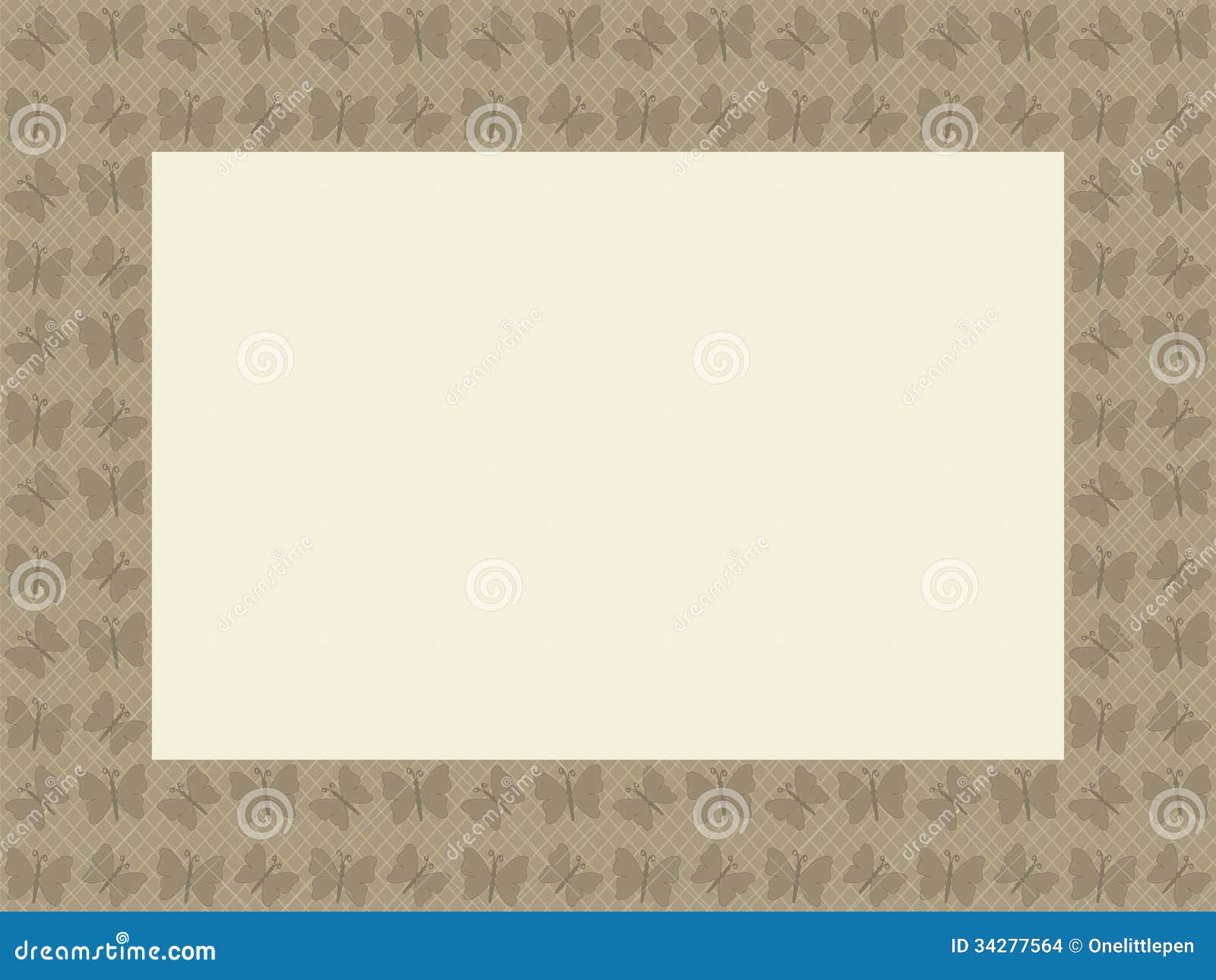 Butterfly Rectangular Frame Stock Vector - Illustration of garden ...