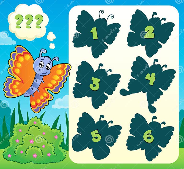 Butterfly Riddle Theme Image 1 Stock Vector - Illustration of theme ...