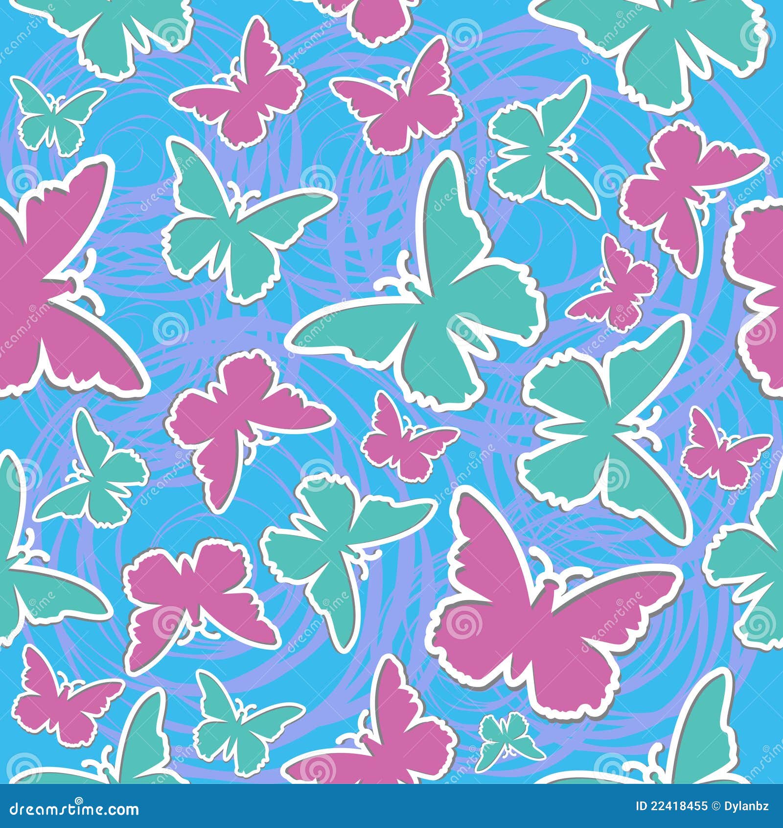 Butterfly Seamless Background Stock Vector - Illustration of garden ...