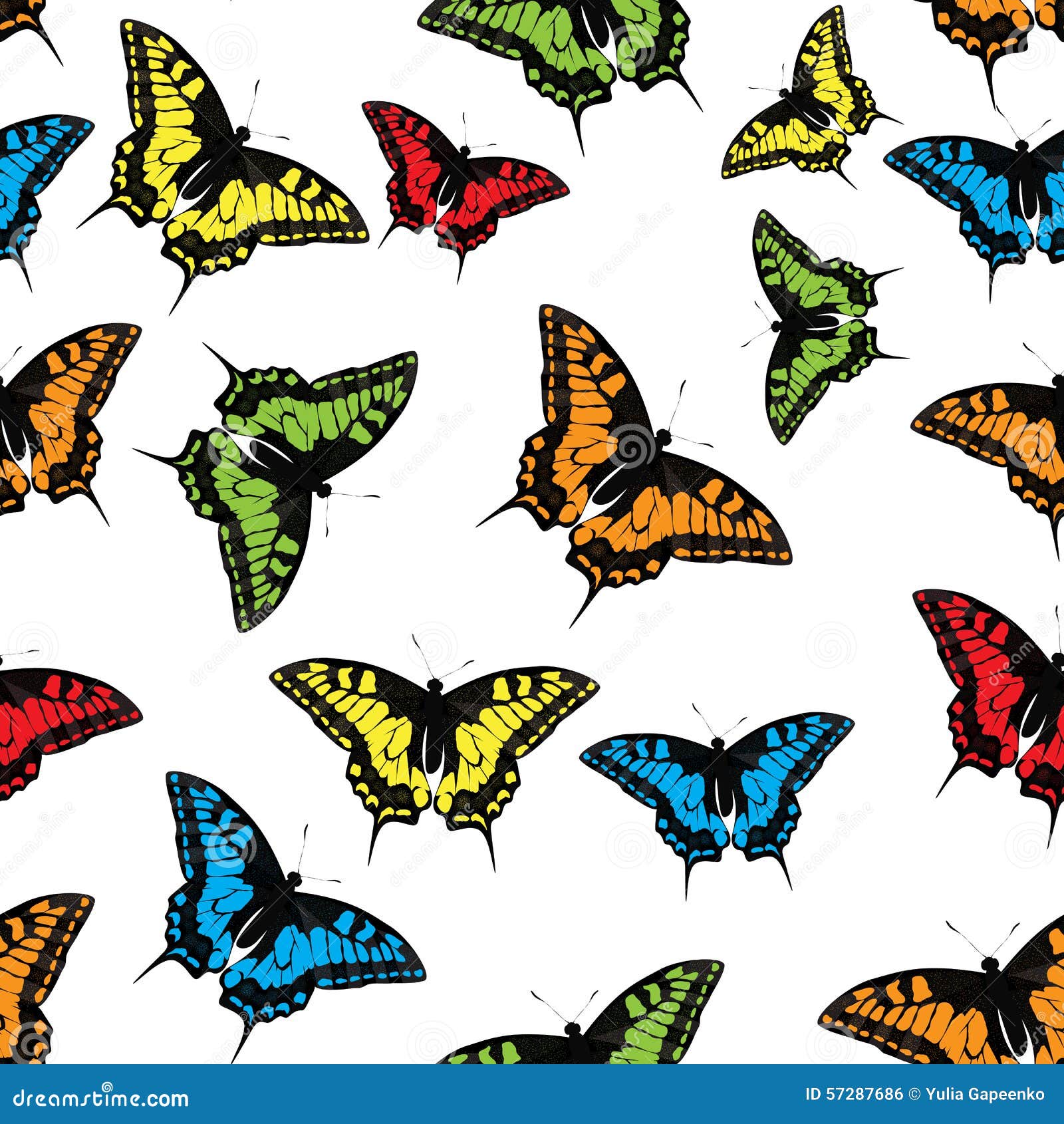 Butterfly Seamless Pattern Background Vector Stock Vector ...
