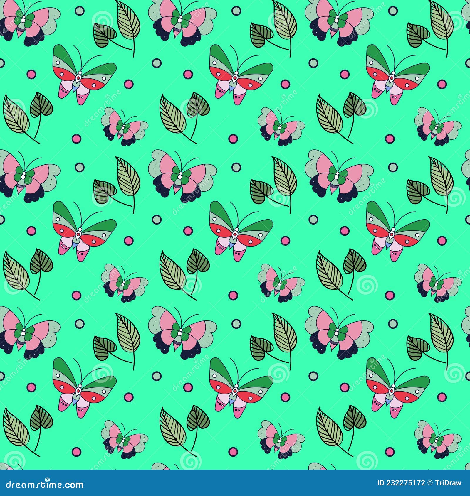 Butterfly Seamless Pattern Design Stock Illustration - Illustration of ...