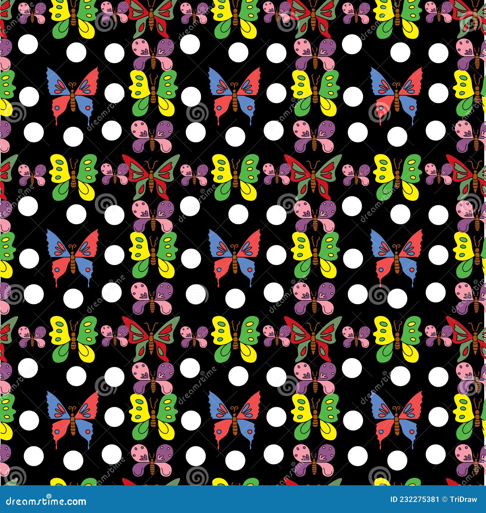 Butterfly Seamless Pattern Design Stock Vector - Illustration of ...