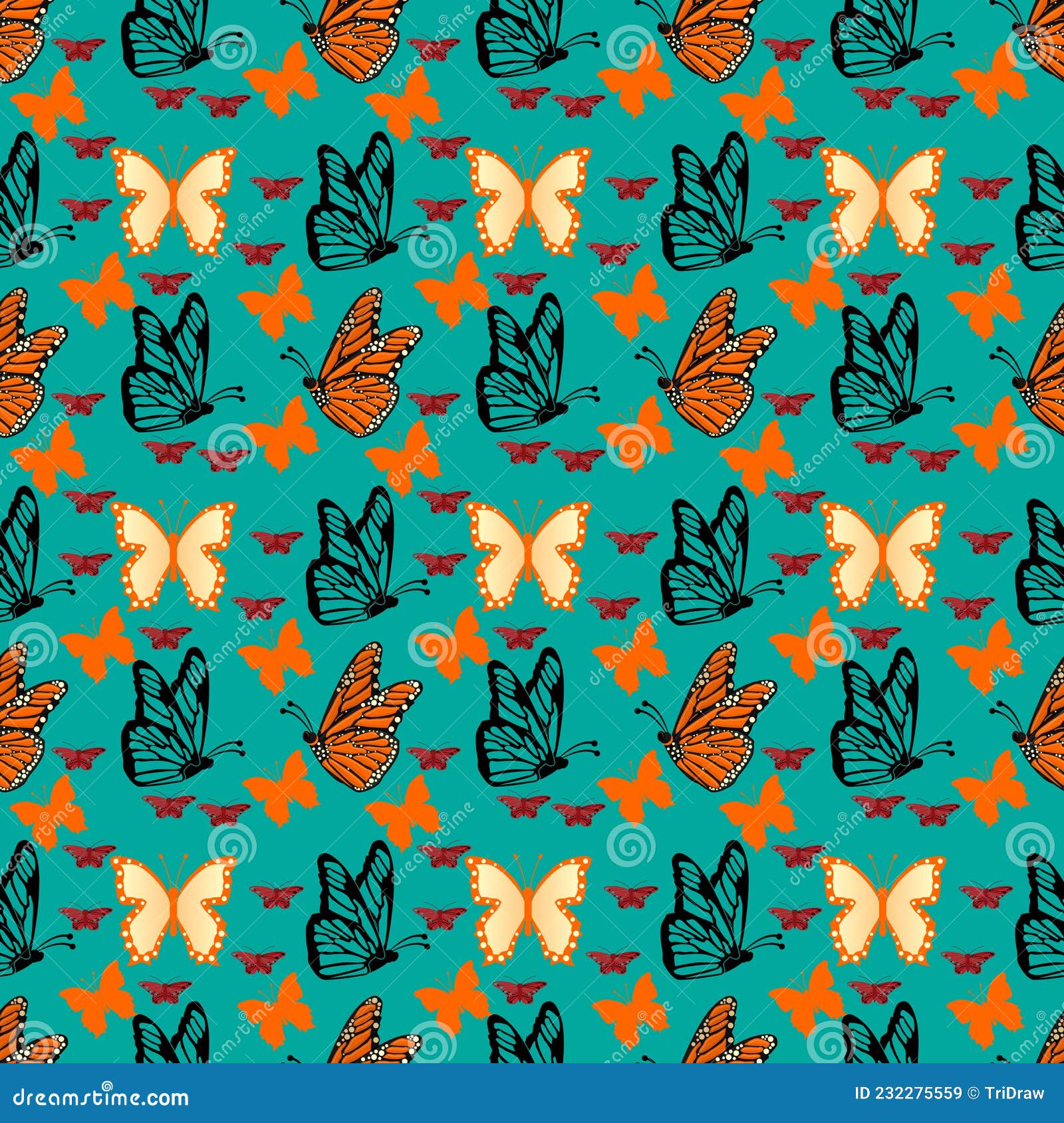 Butterfly Seamless Pattern Design Stock Vector - Illustration of ...