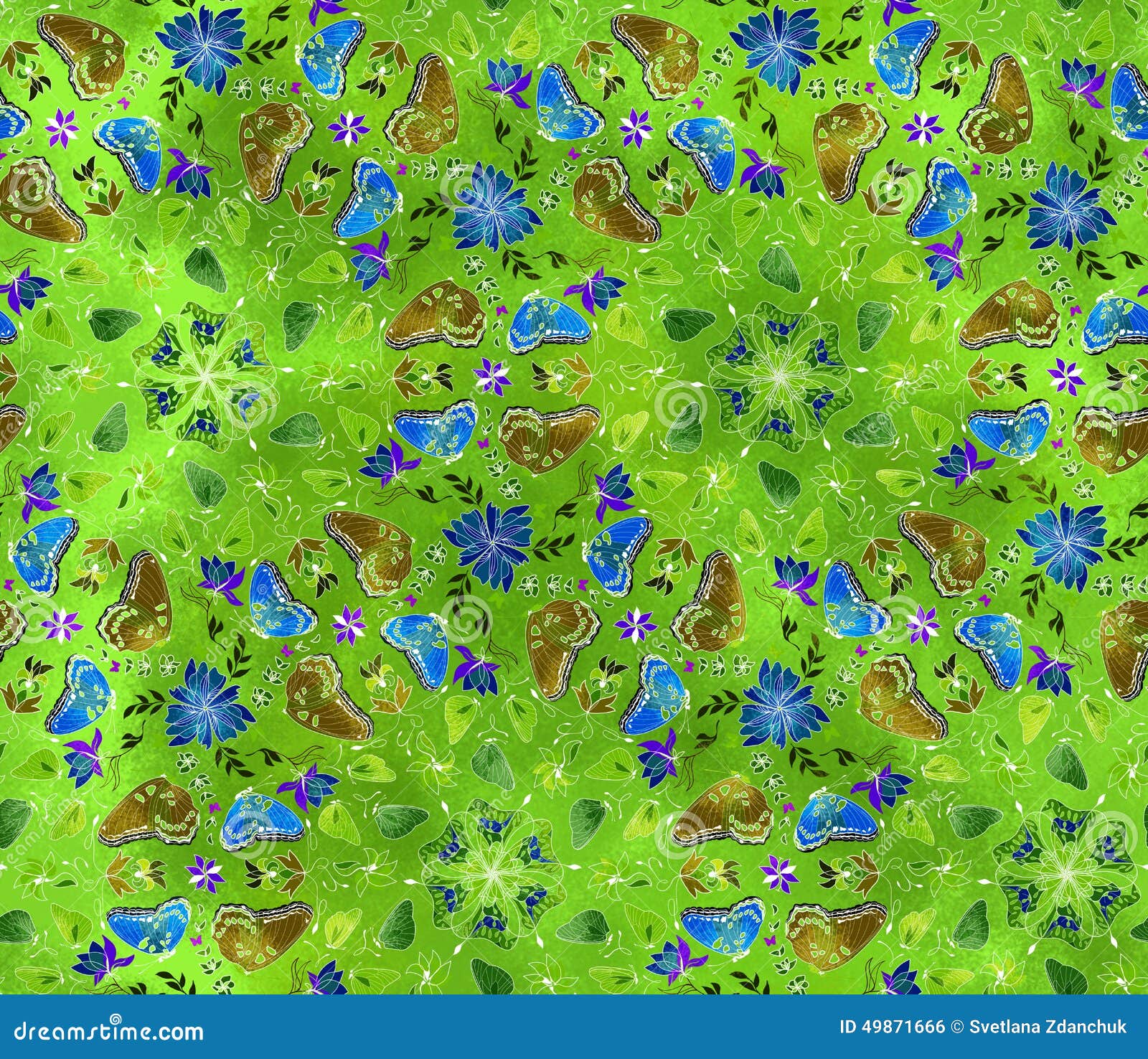 Butterfly seamless pattern stock illustration. Illustration of animal ...