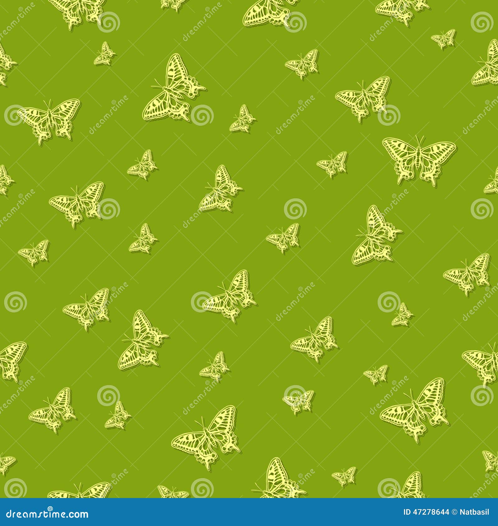 Butterfly seamless pattern stock vector. Illustration of retro - 47278644