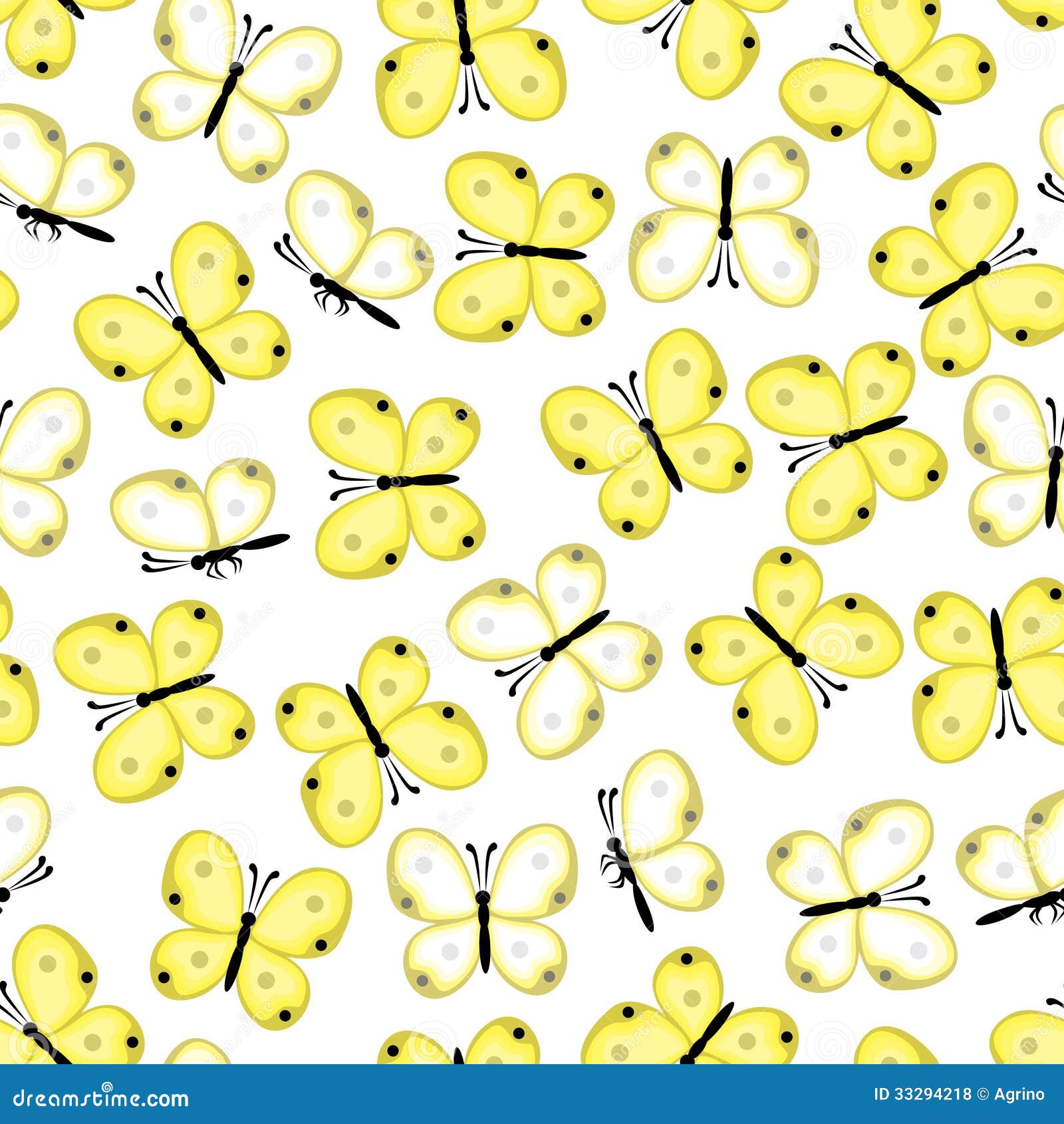 Butterfly seamless pattern stock vector. Illustration of pattern - 33294218