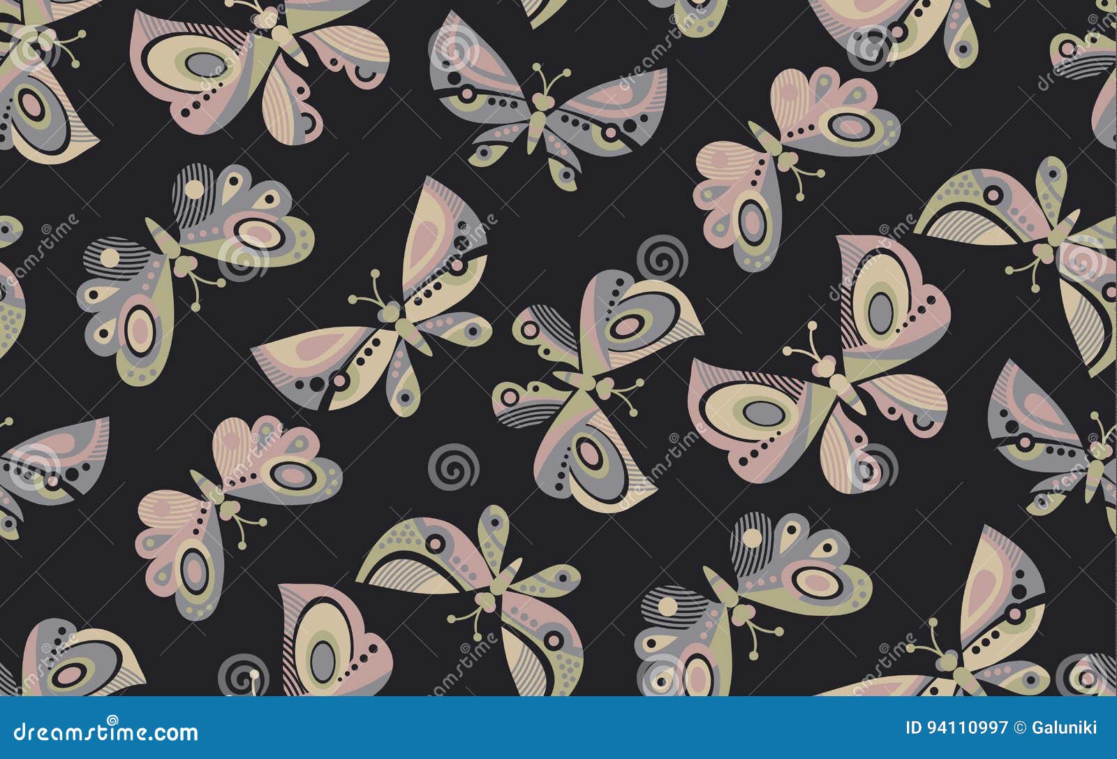 Butterfly Seamless Vector Pattern Stock Vector - Illustration of ...