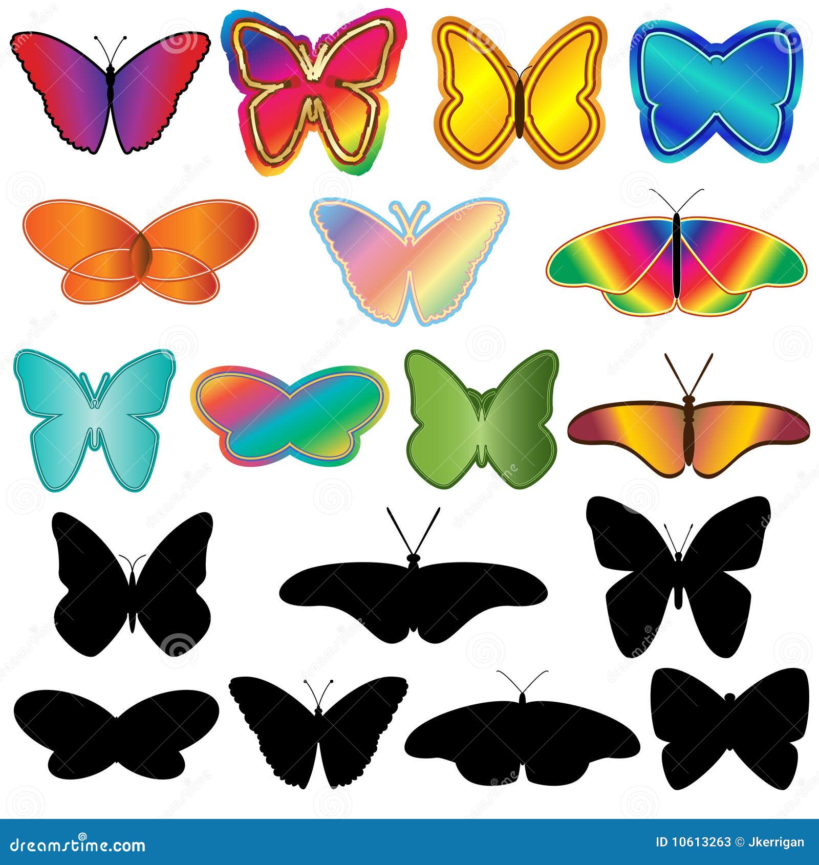Butterfly Set stock vector. Illustration of butterfly - 10613263