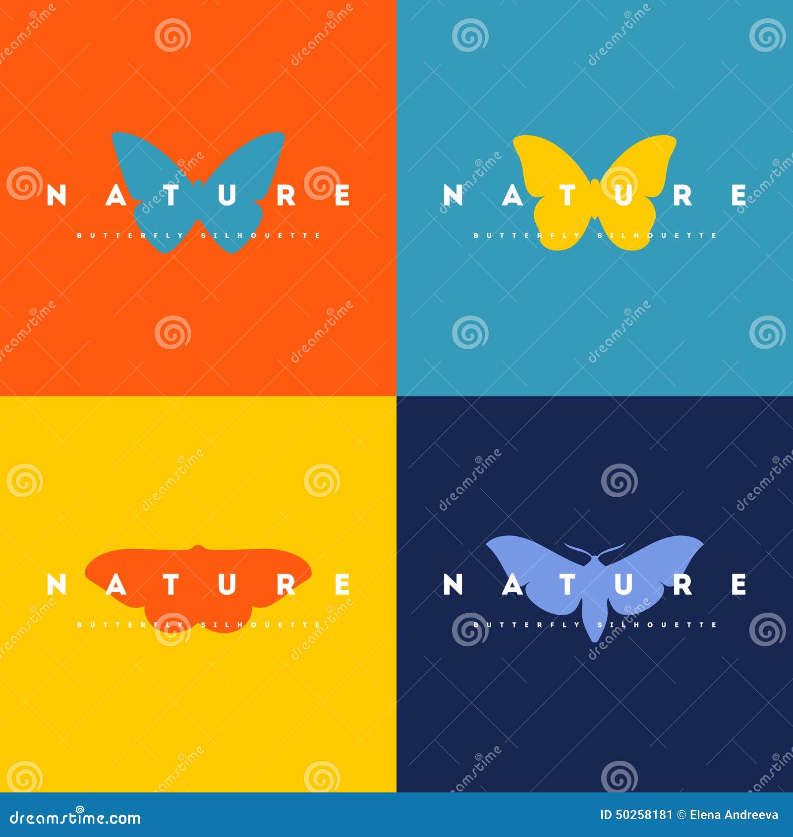 Butterfly. Set of Logo Design Vector Templates Stock Vector ...