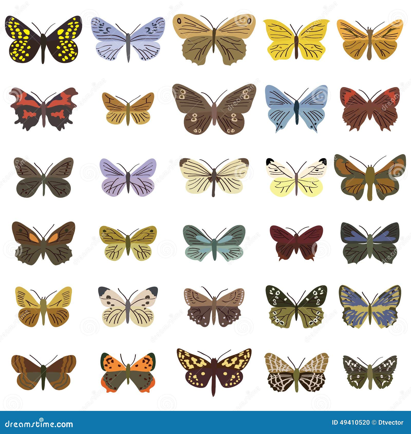 Butterfly set small stock vector. Illustration of design - 49410520