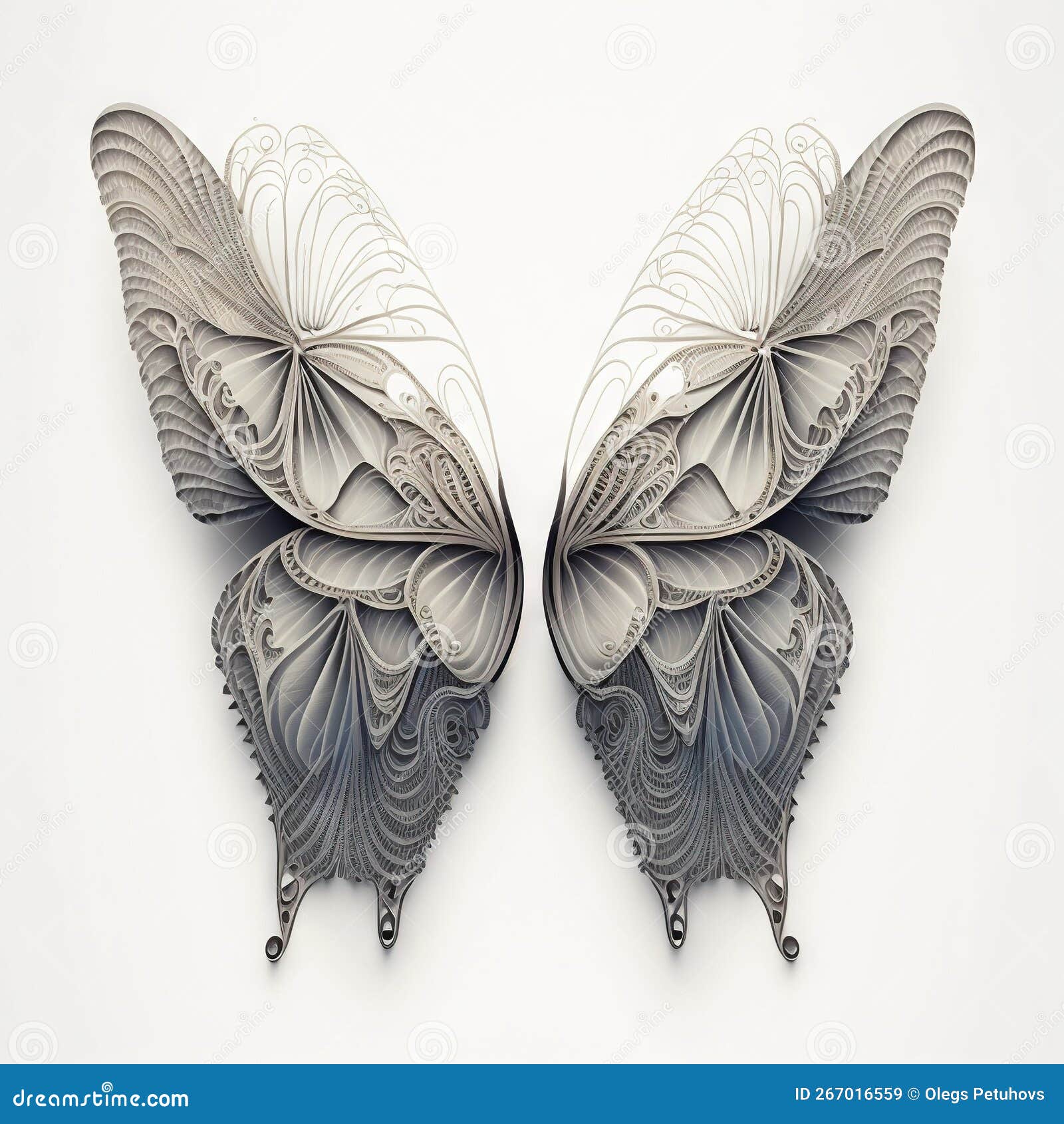 A Butterfly Shaped Object Is Shown On A White Background With A White ...