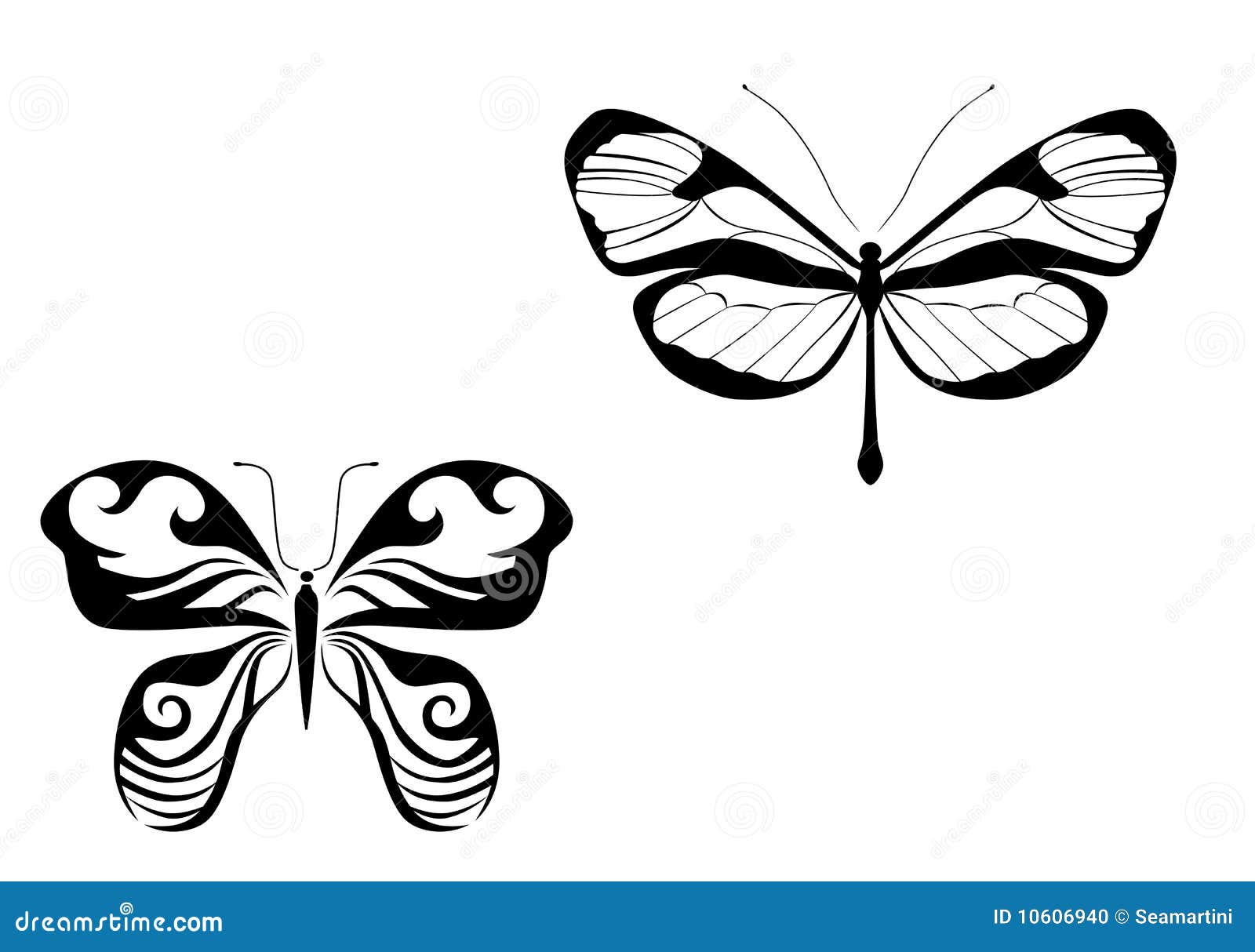 Butterfly shapes stock vector. Illustration of elegance - 10606940