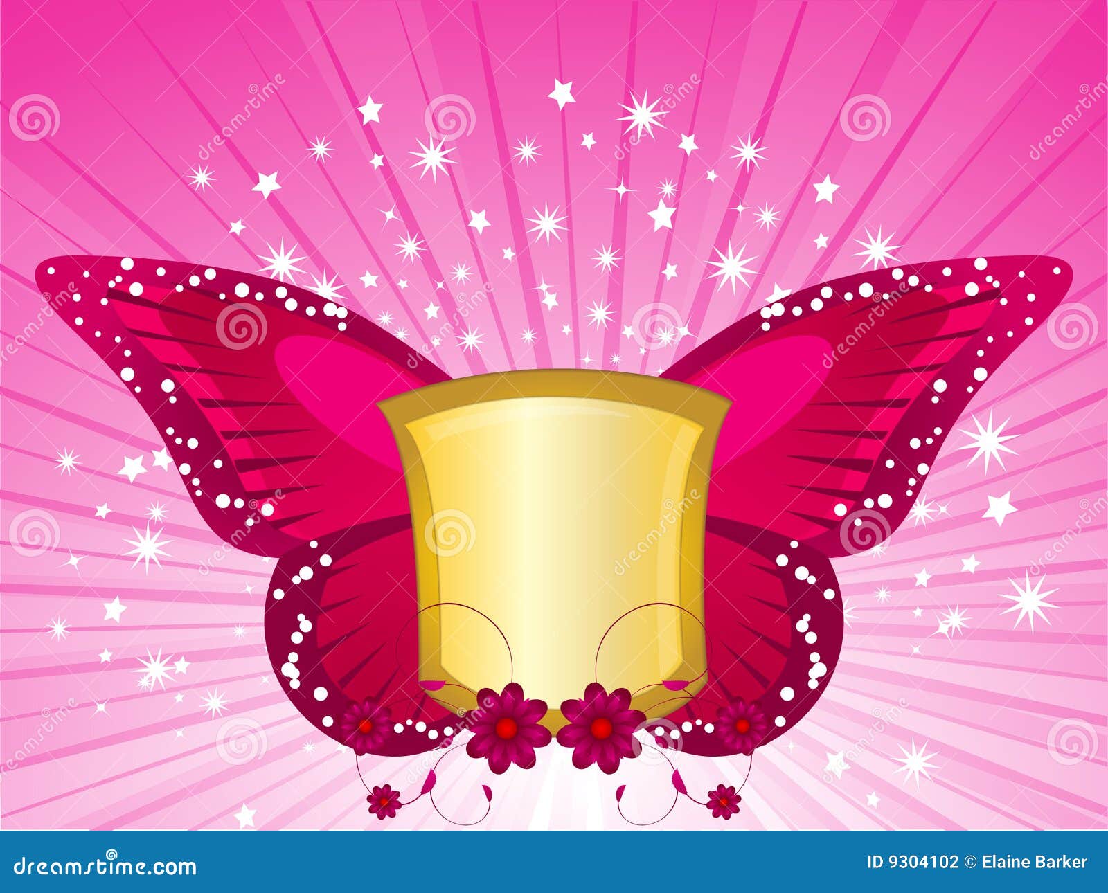 Butterfly shield stock illustration. Illustration of starburst - 9304102