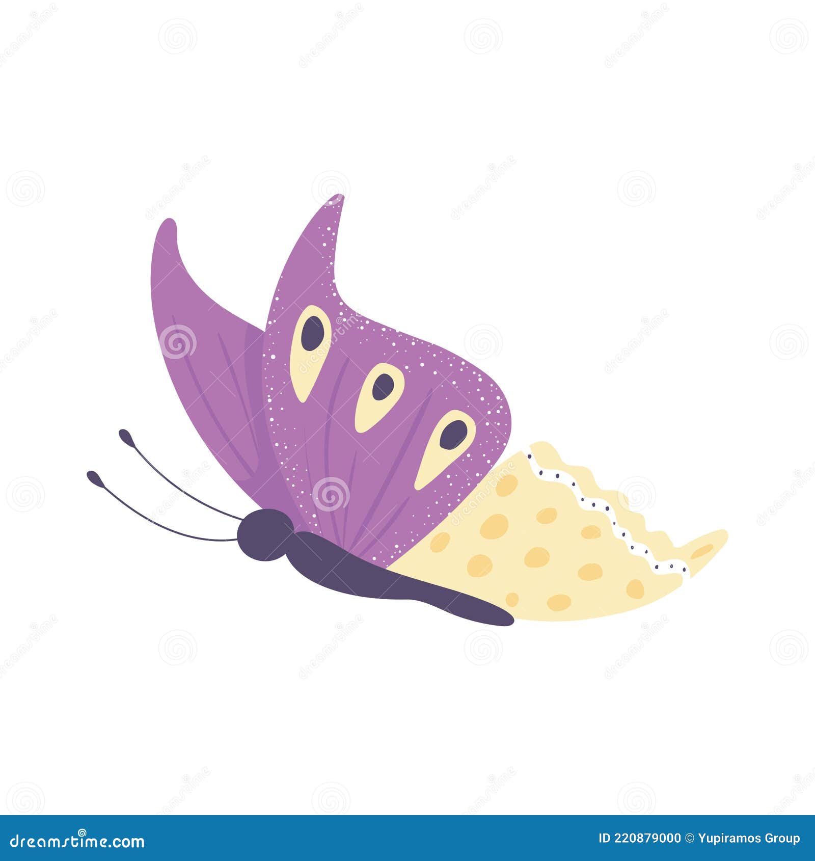 Butterfly side view stock vector. Illustration of vector - 220879000