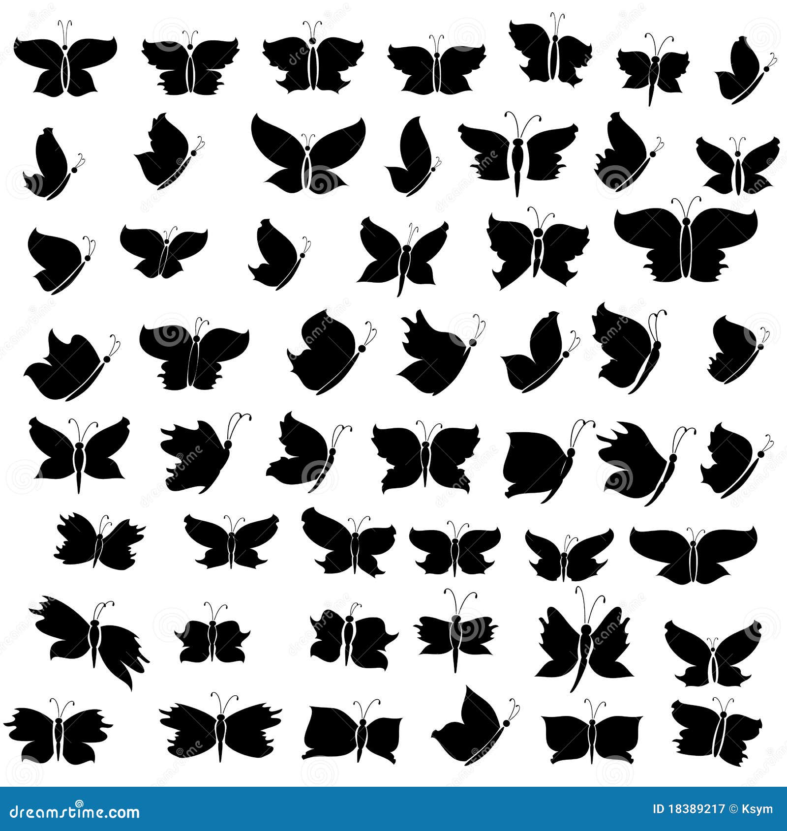Butterfly Silhouette Stock Vector Illustration Of Abstract 18389217