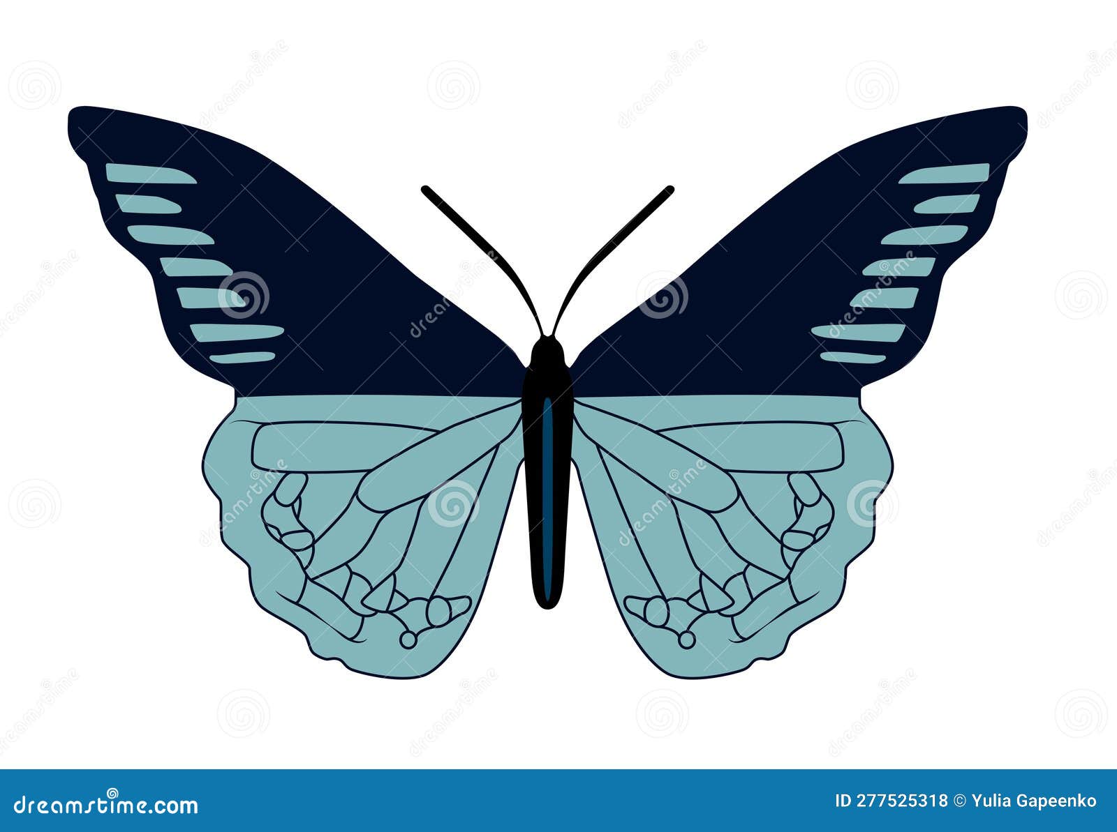 Butterfly Simple Icon on White. Vector Illustration. EPS10 Stock ...