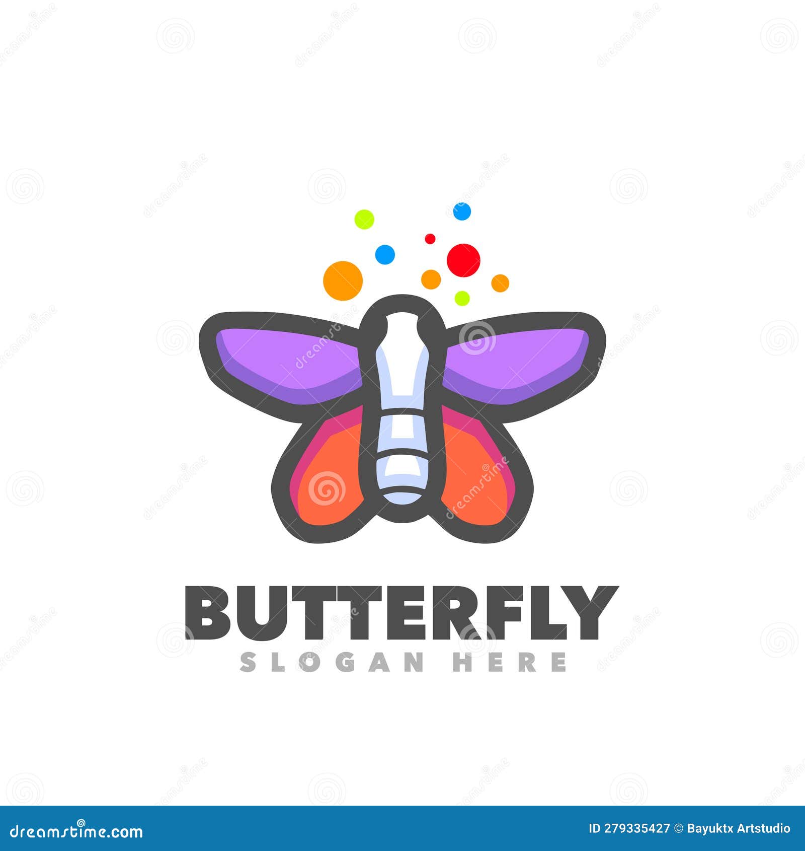 Butterfly simple logo stock vector. Illustration of diagram - 279335427