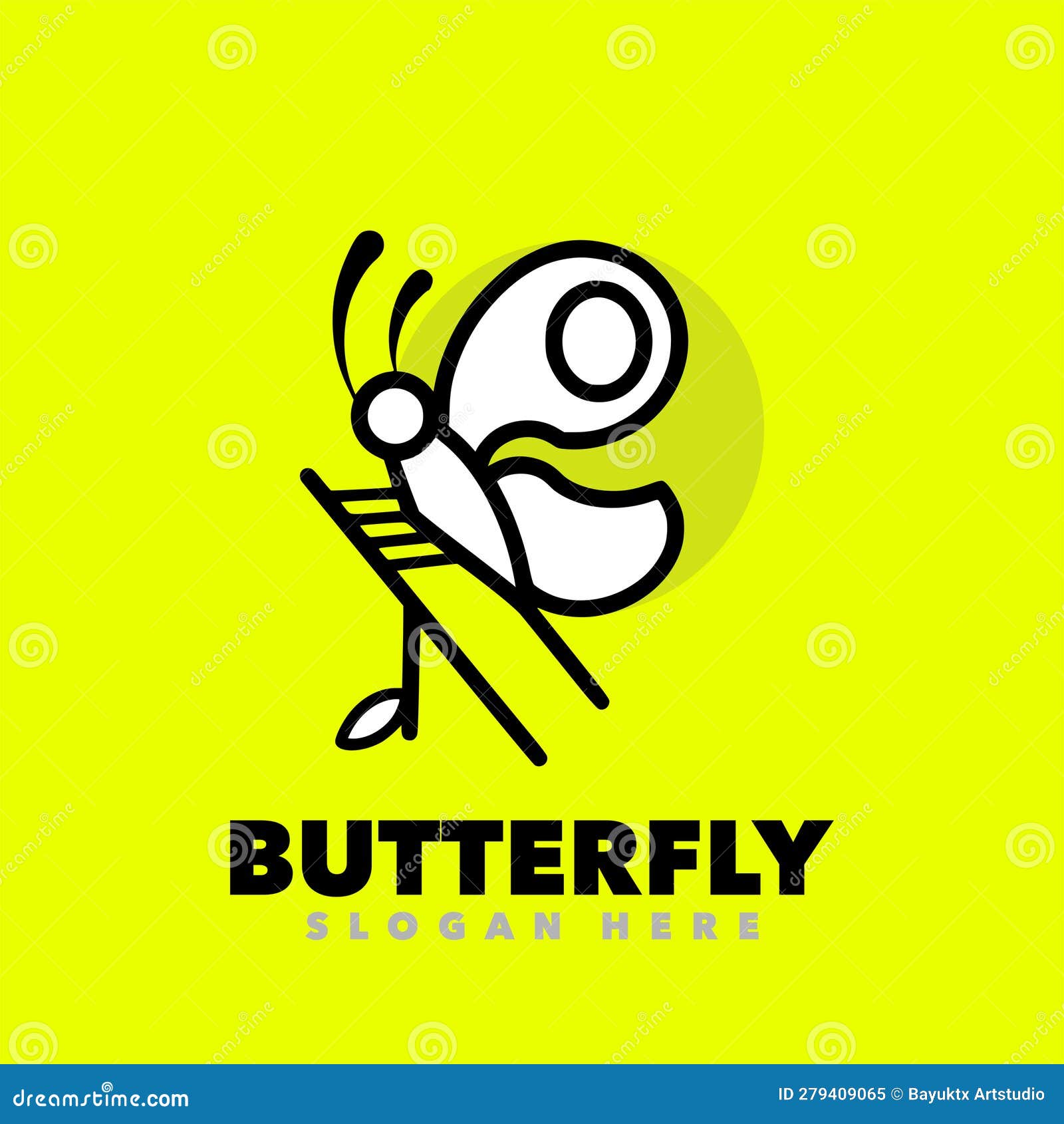 Butterfly simple logo stock vector. Illustration of font - 279409065