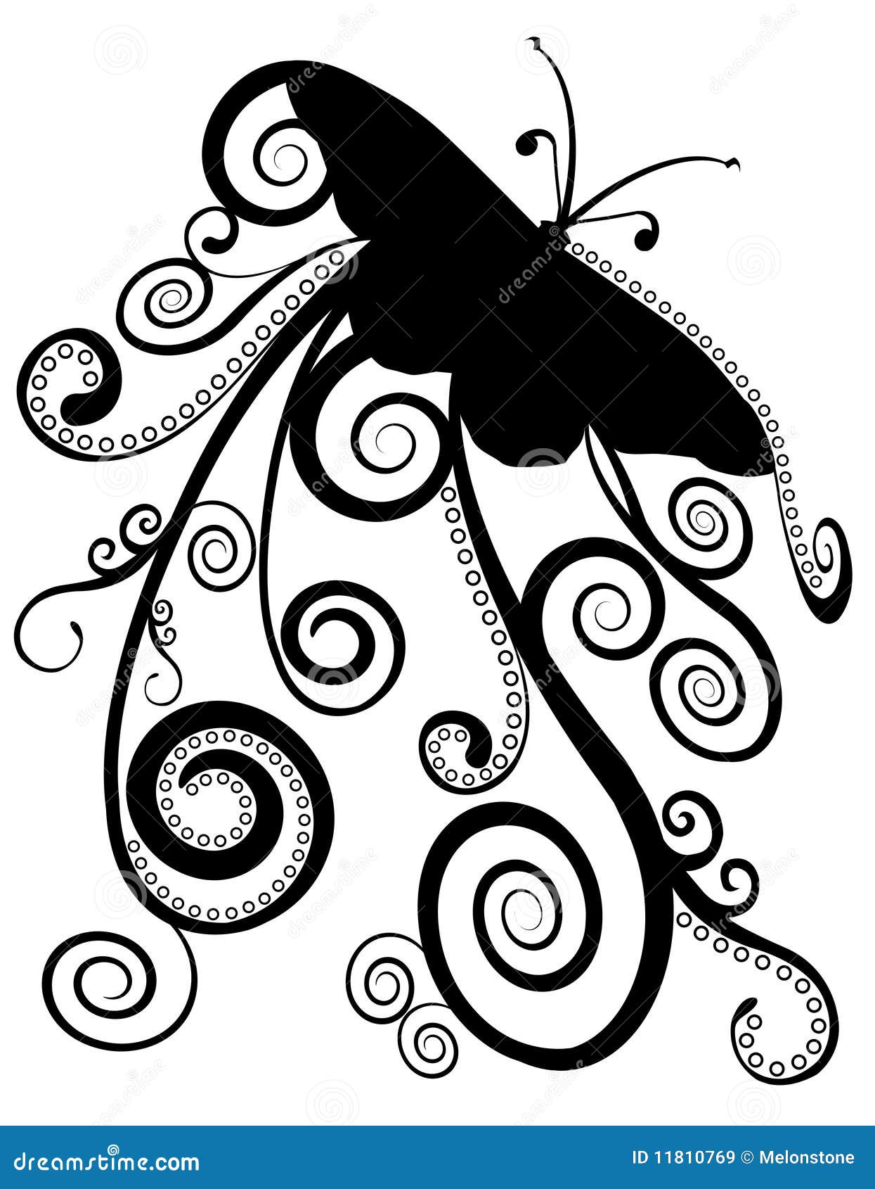 Butterfly spirals design stock illustration. Illustration of abstract ...