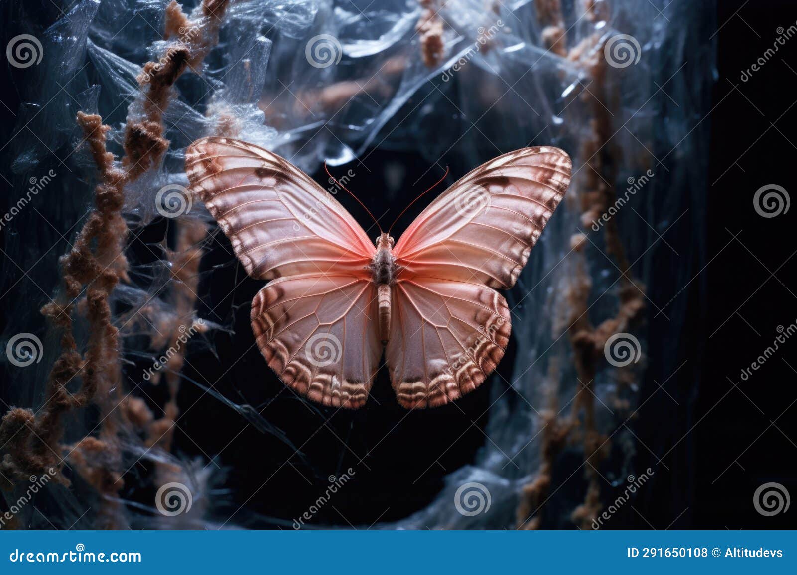 Butterfly Spreading Wings after Coming Out of Cocoon Stock Photo ...