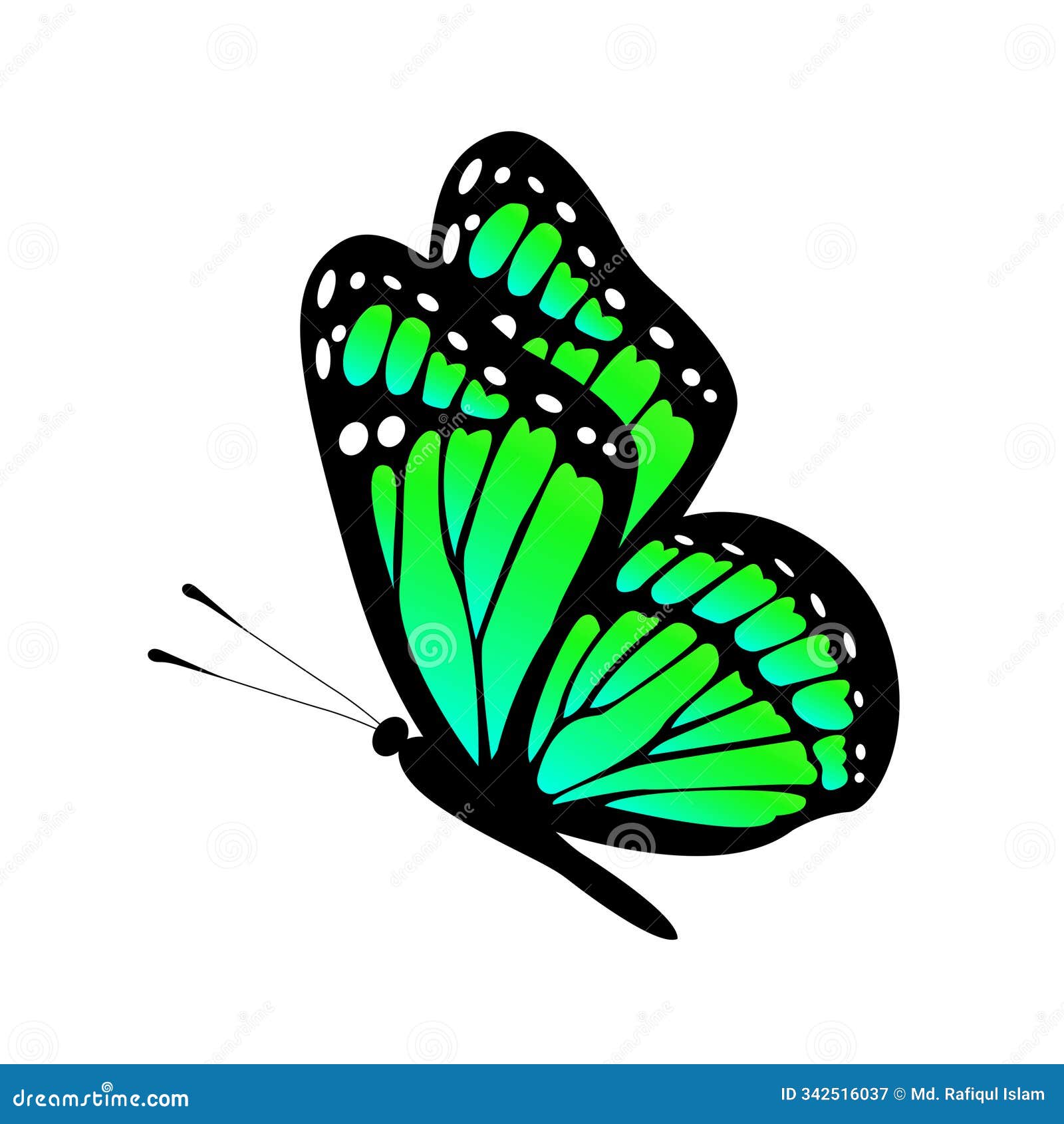 Butterfly Sprite Wing Sitting on a Surface Stock Illustration ...