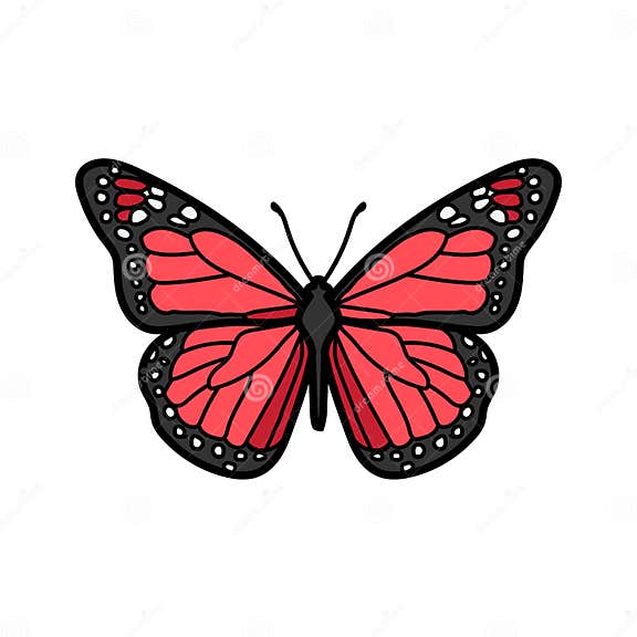 Butterfly Sprite Wing Sitting on a Surface Stock Illustration ...