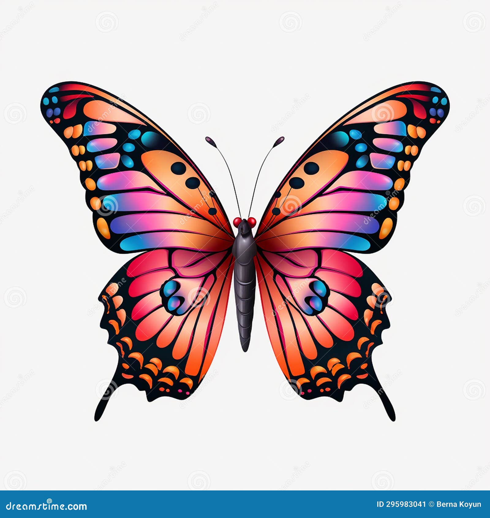 Butterfly star stock illustration. Illustration of blue - 295983041