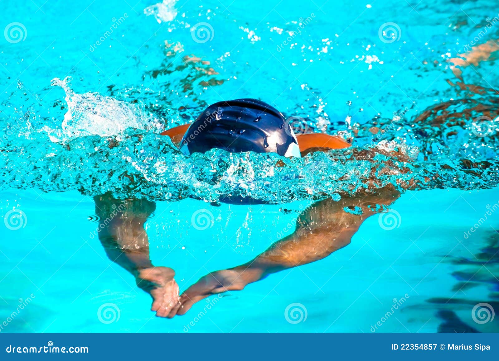 Butterfly Stroke stock image. Image of water, body, head - 22354857