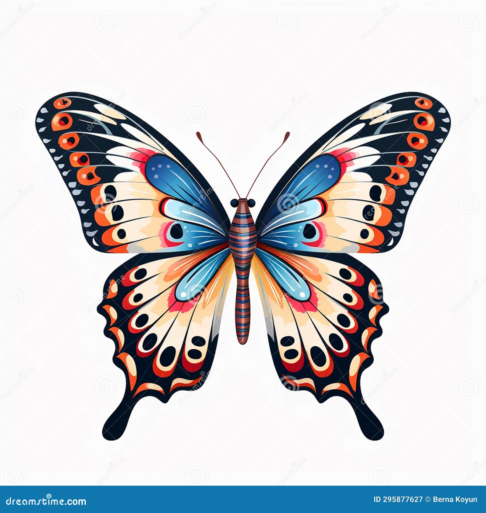 This Butterfly is a Symbol of Freedom and Joy Stock Illustration ...