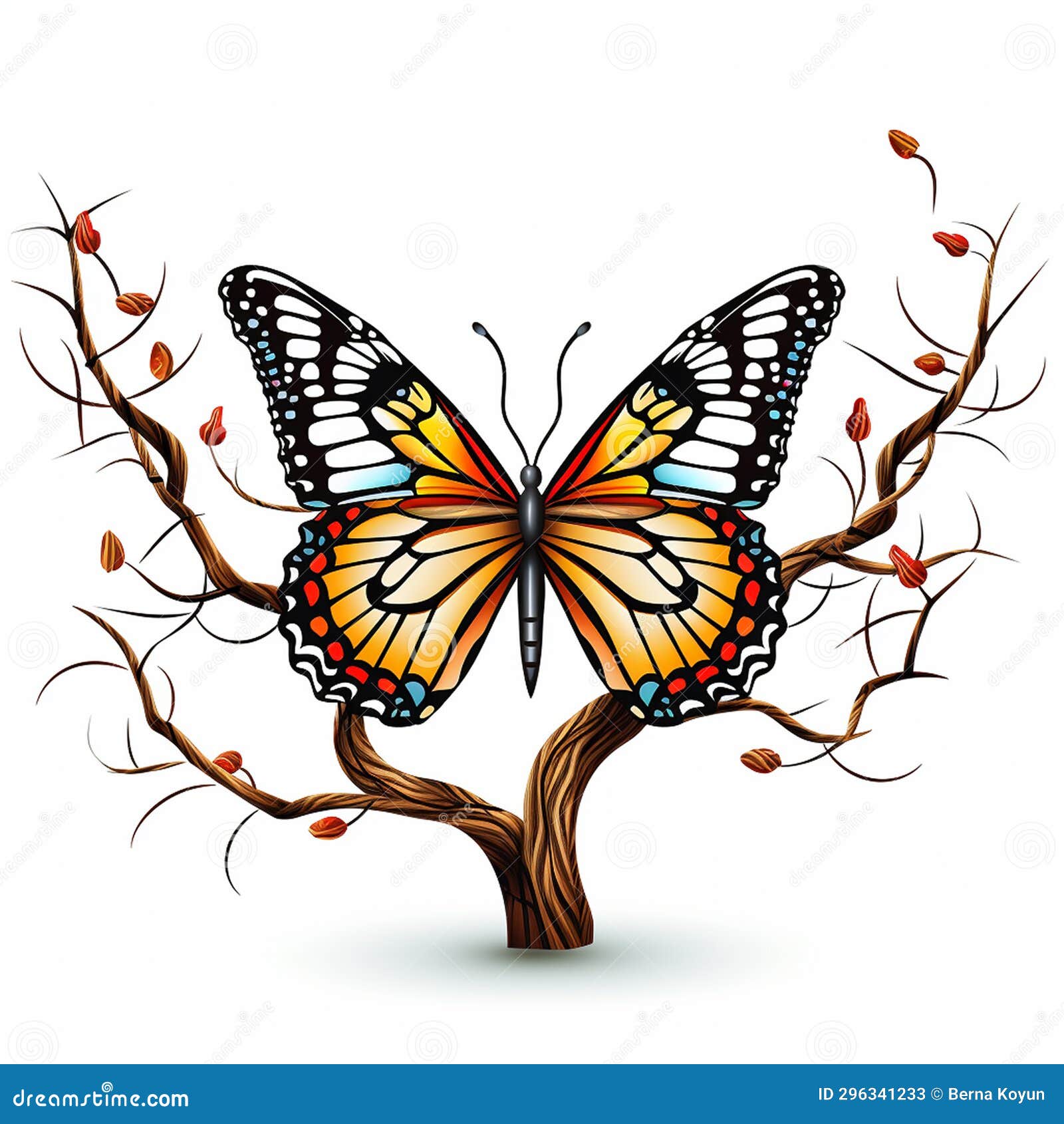 This Butterfly is a Symbol of Freedom and Joy Stock Illustration ...