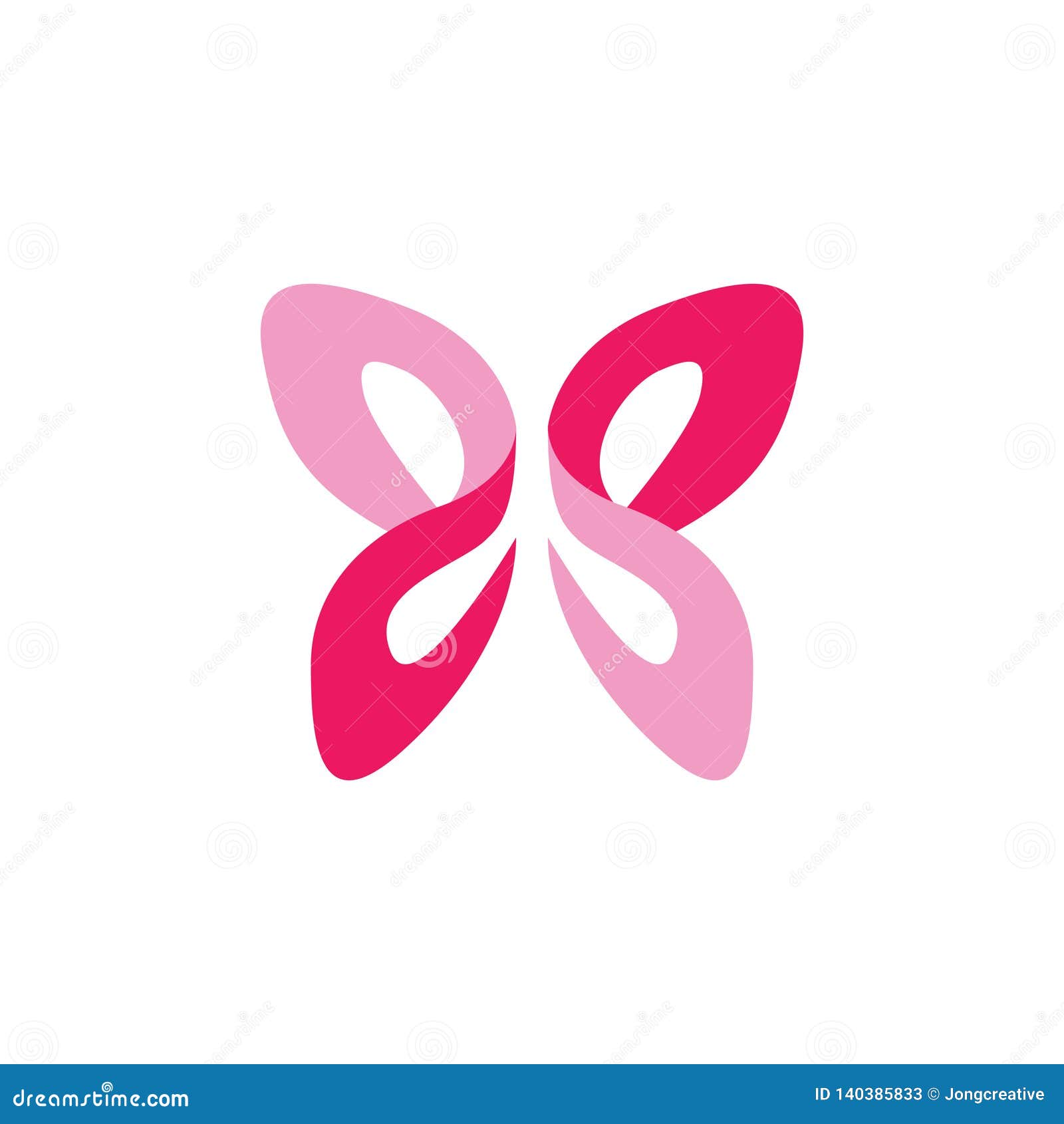 Butterfly Symbol - Pink Simple Folded Paper Style Stock Vector ...