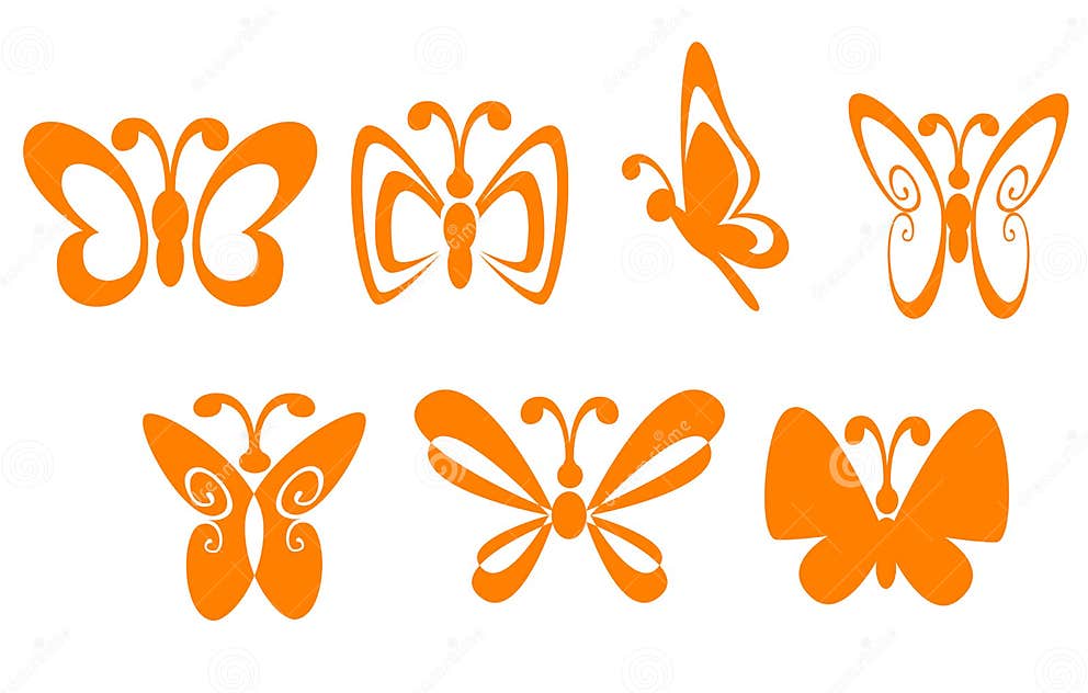 Butterfly symbols stock vector. Illustration of nature - 10688954