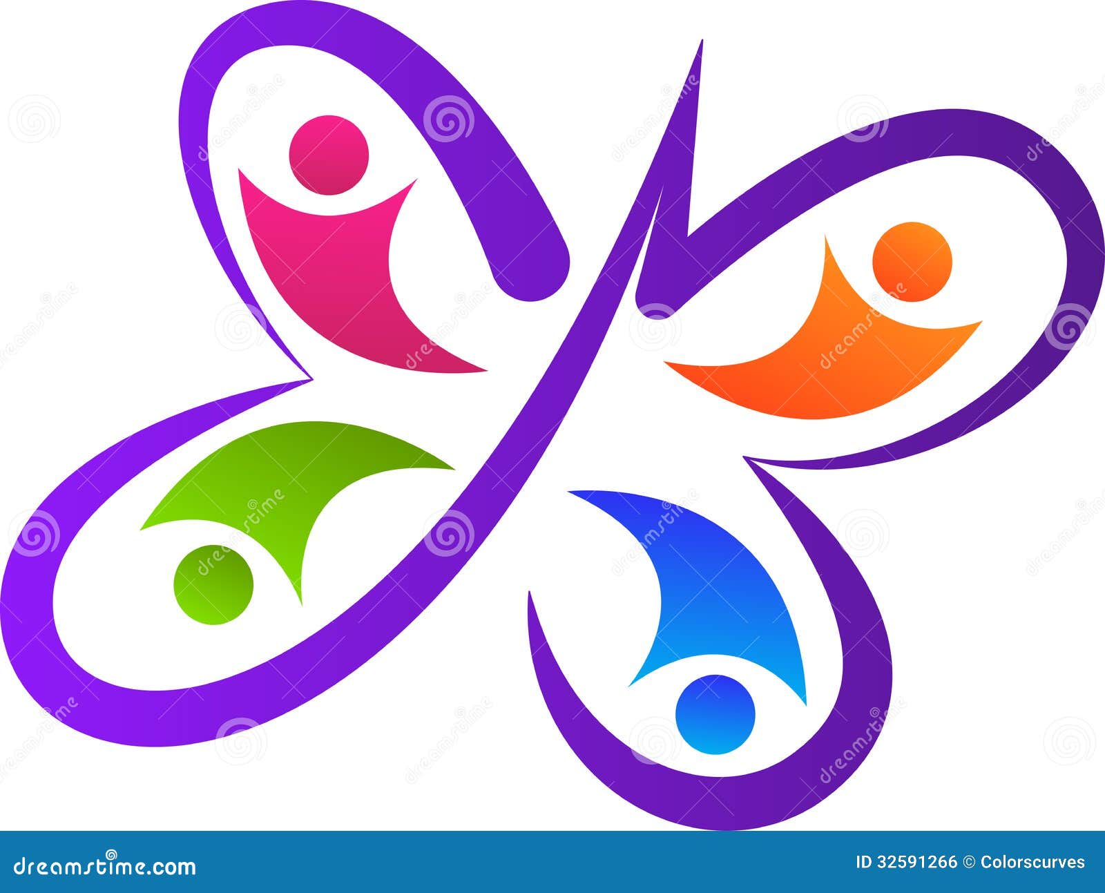 Butterfly team logo stock vector. Illustration of design - 32591266