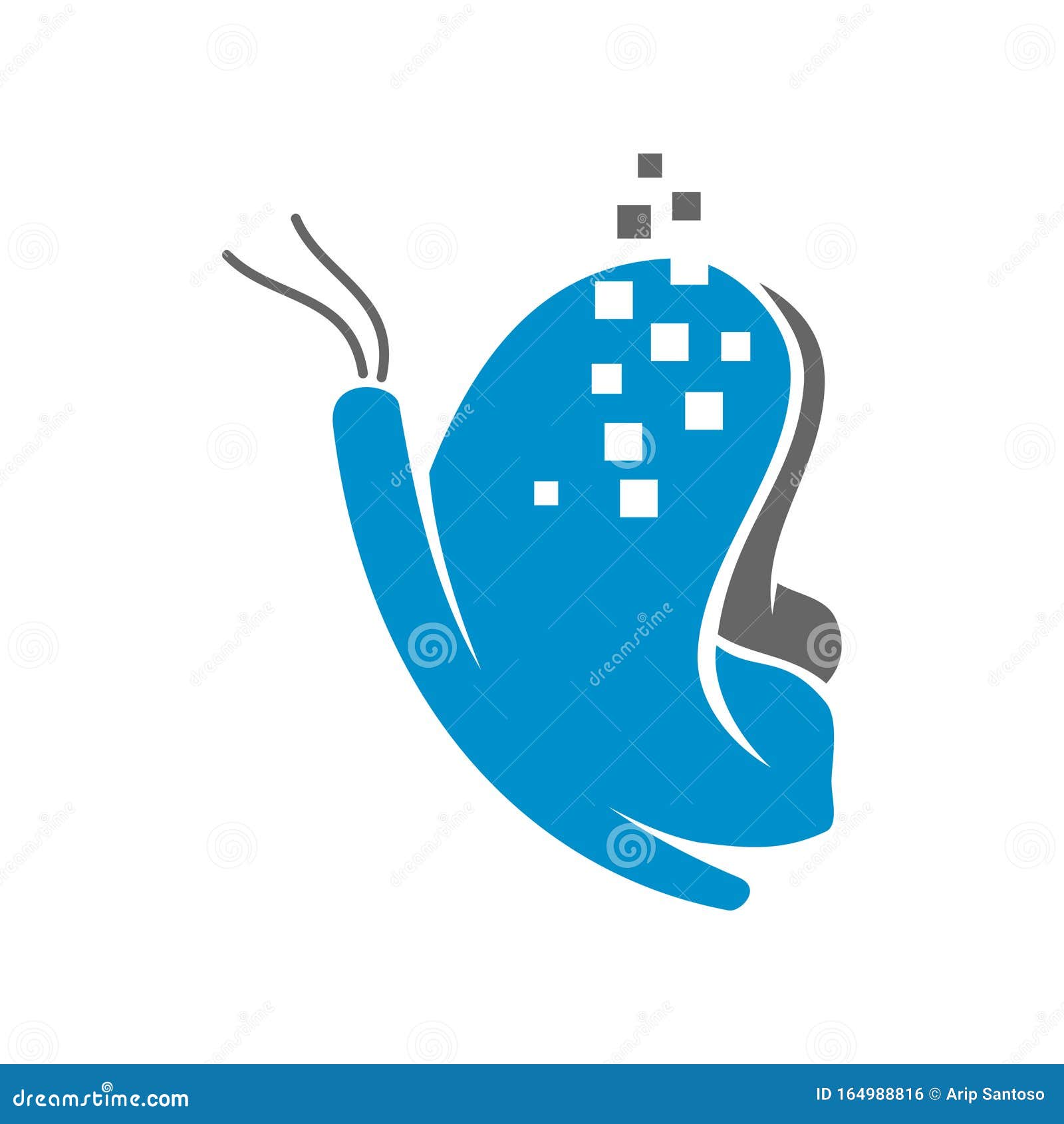 Butterfly Technology Logo Design Template Illustration Isolated Stock ...