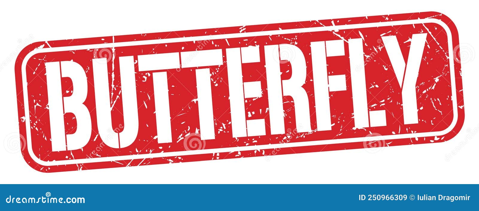 BUTTERFLY Text Written on Red Stamp Sign Stock Illustration ...