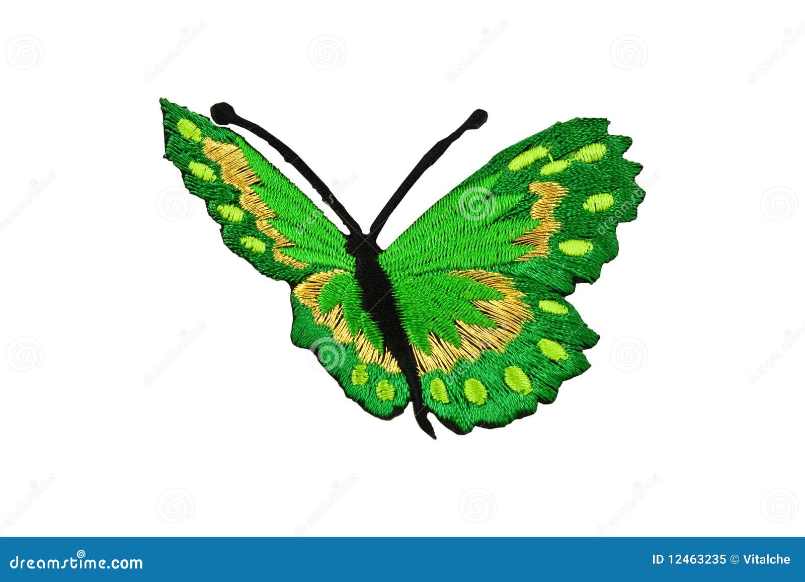 Butterfly of thread stock image. Image of embroider, handwork - 12463235