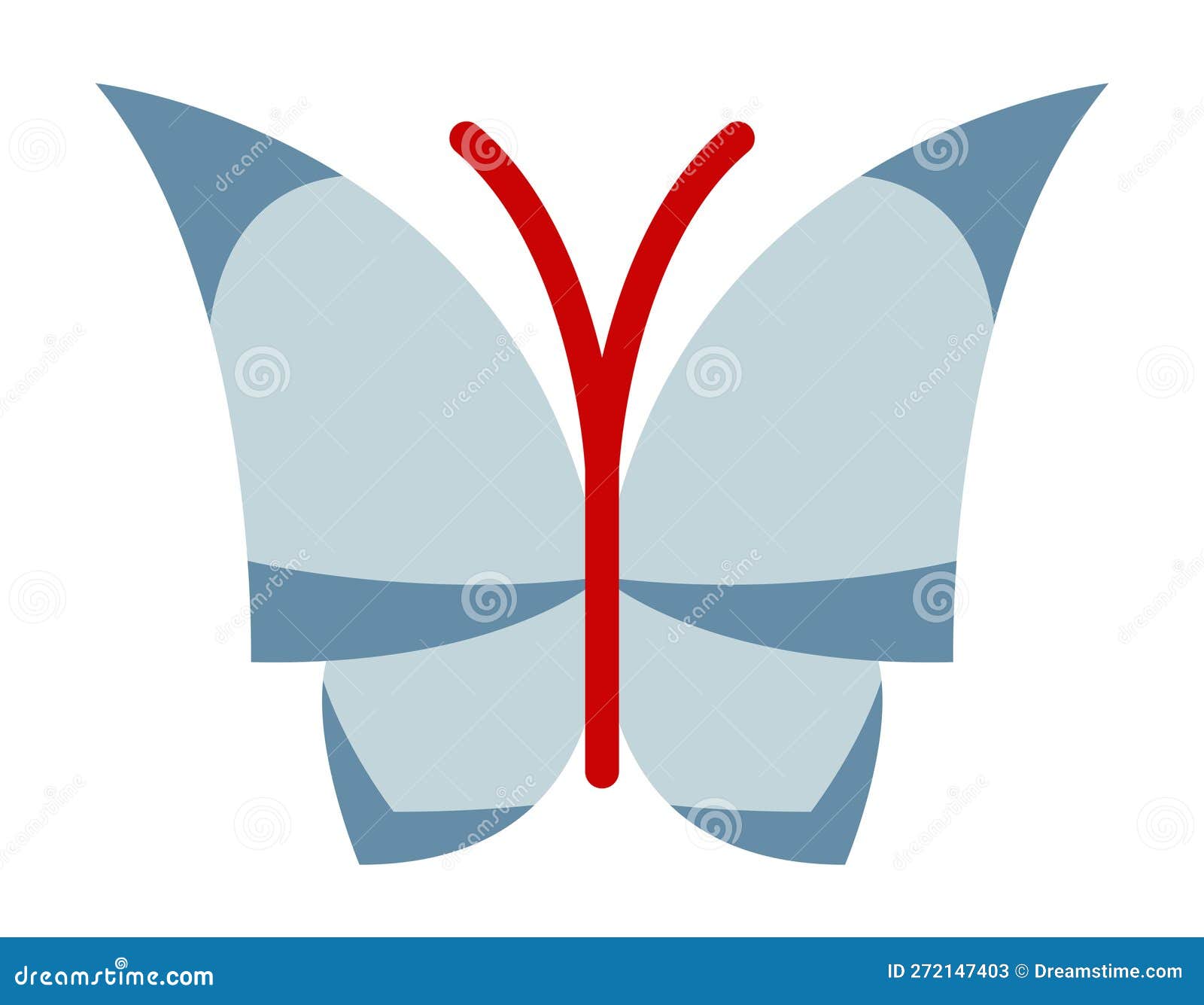 Butterfly top view. stock vector. Illustration of abstract - 272147403